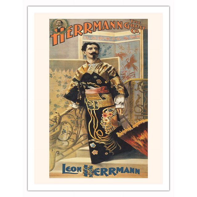 Herrmann the Great - Leon Herrmann - Vintage Magic Poster c.1897 - Fine ...