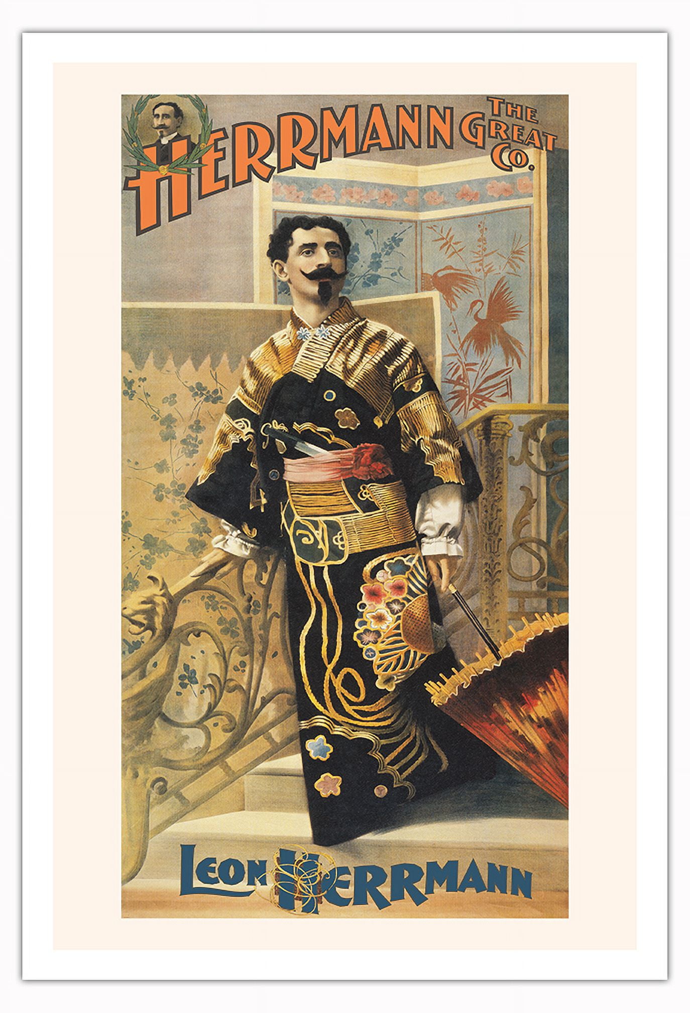 Herrmann the Great - Leon Herrmann - Vintage Magic Poster c.1897 - Fine ...