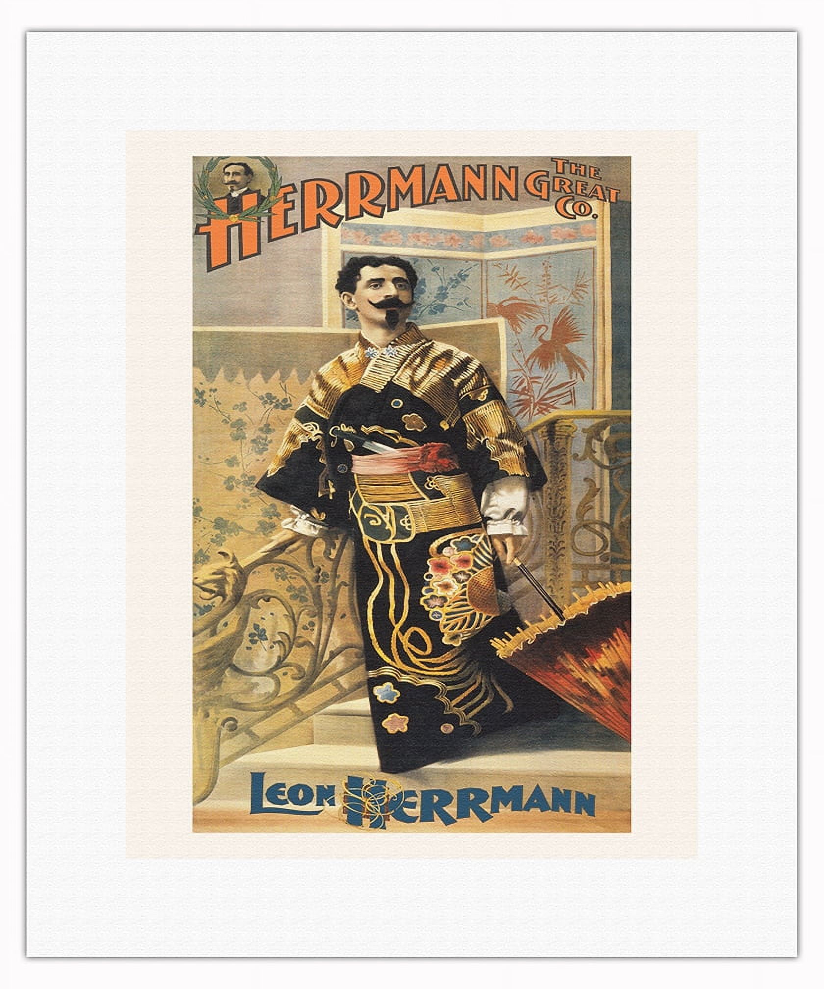 Herrmann the Great - Leon Herrmann - Vintage Magic Poster c.1897 - Fine ...