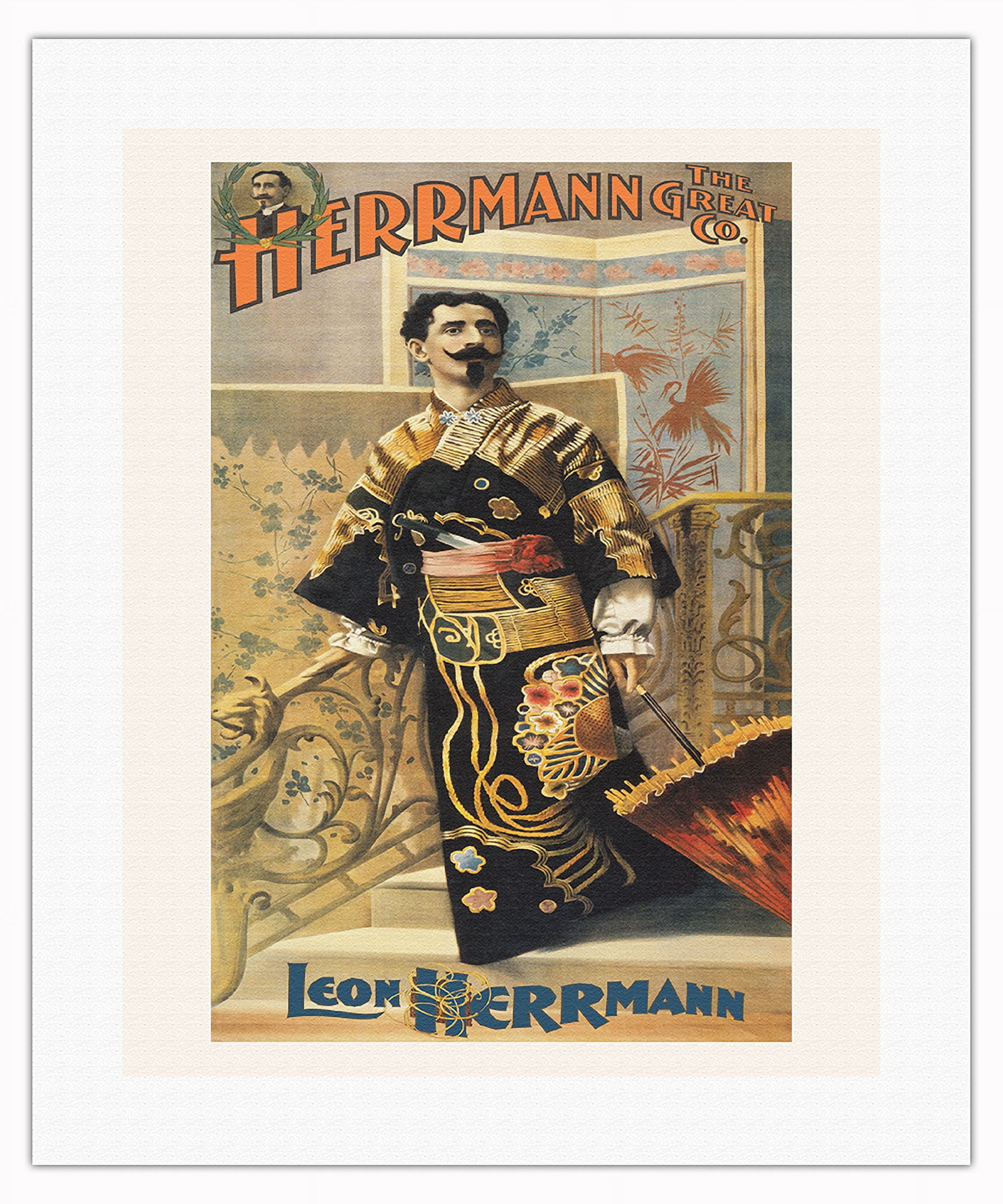 Herrmann the Great - Leon Herrmann - Vintage Magic Poster c.1897 - Fine ...