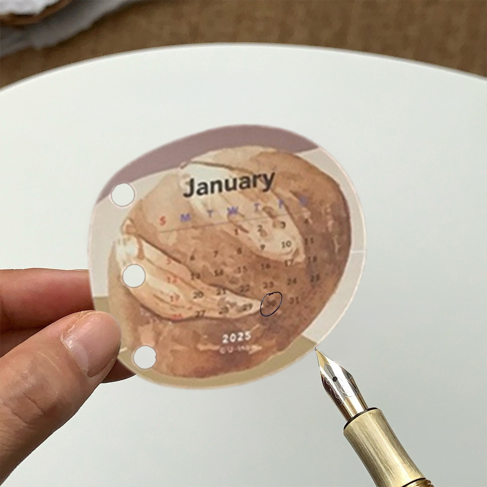 Herrnalise 1 Set Retro Ledger Calendar Desk Planner Office Desktop ...