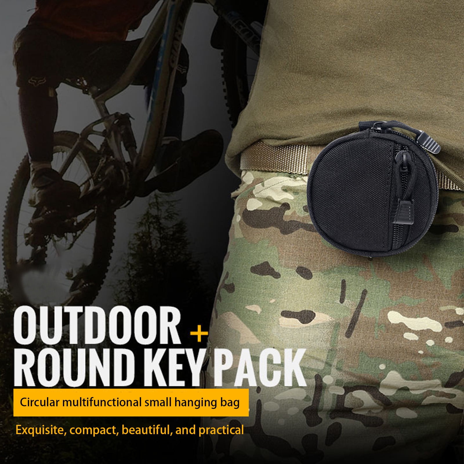 Herrnalise 1000D Laser Cut Molle Pouch EDC Pouch Tactical Round Zipper ...