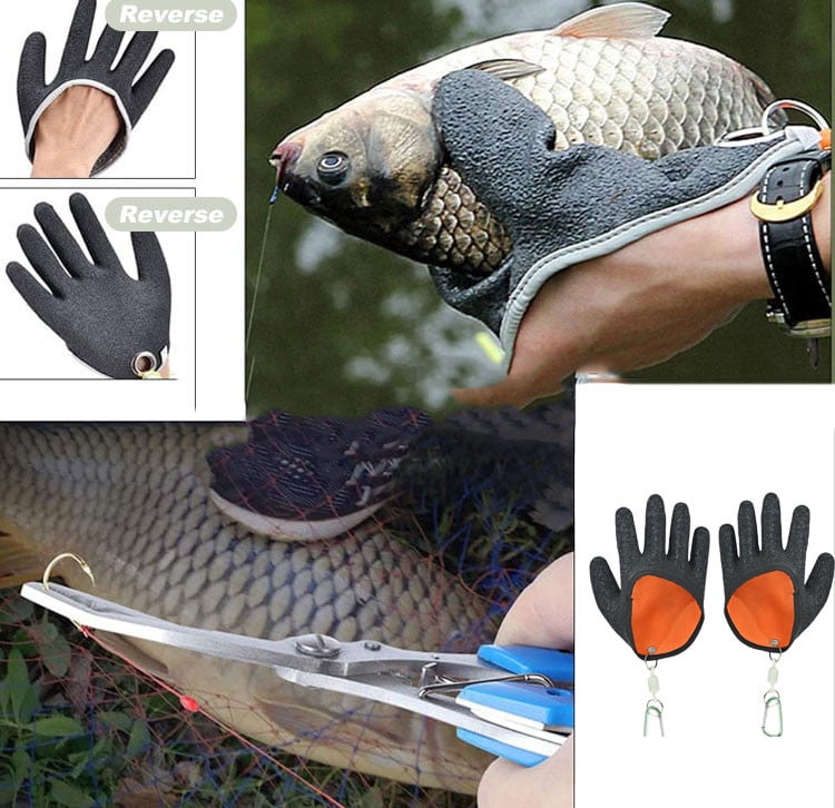 Herrnalise 2pcs Fishing Gloves with Magnet Release, Professional Anti ...