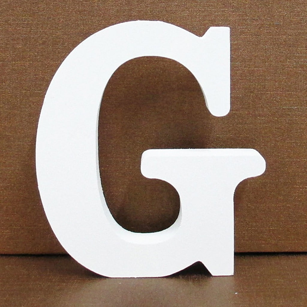 Herrnalise 3.15 Inch White Standing Wooden Letters,Unfinished Wood ...