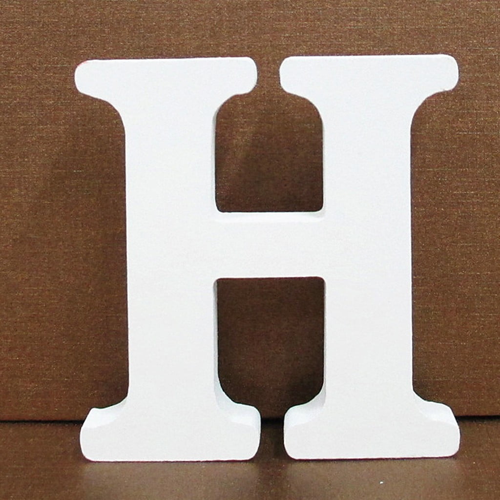 Herrnalise 3.15 Inch White Standing Wooden Letters,Unfinished Wood ...