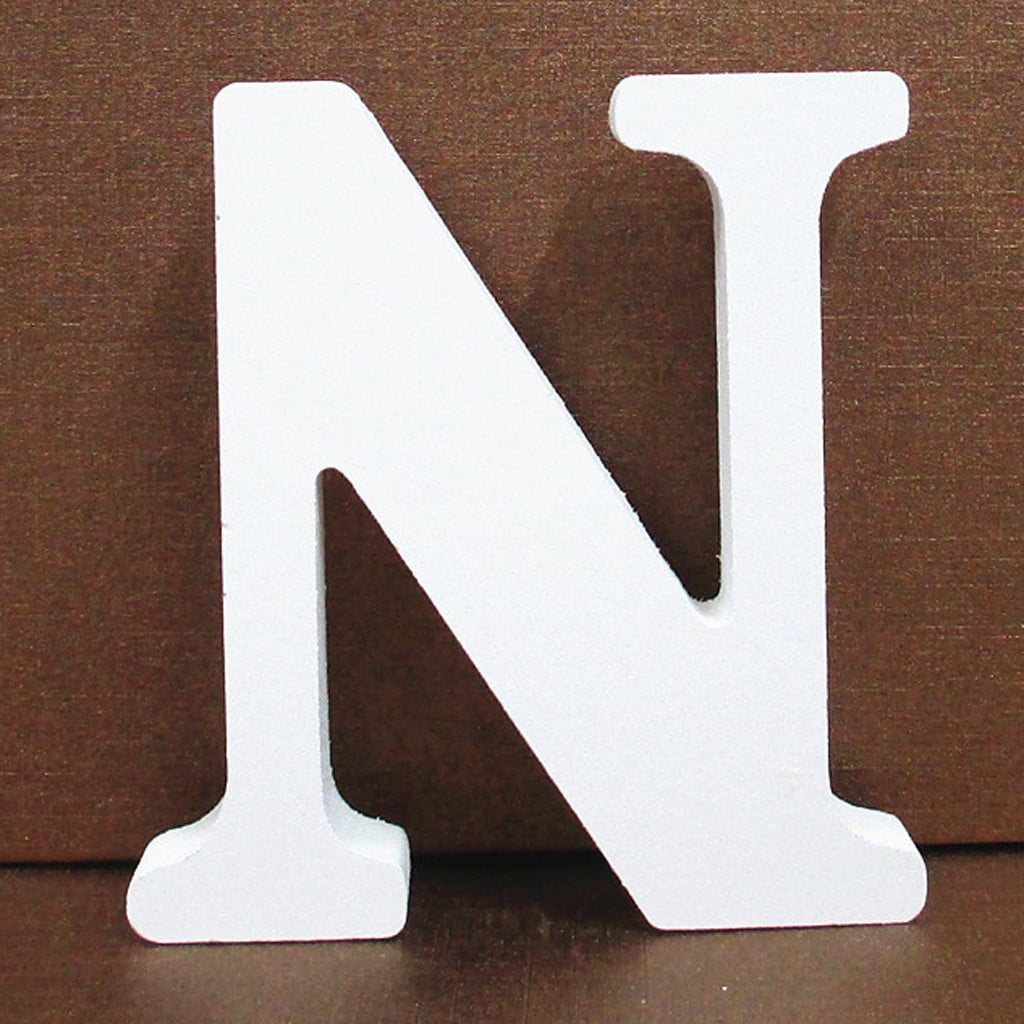 Herrnalise 3.15 Inch White Standing Wooden Letters,Unfinished Wood ...