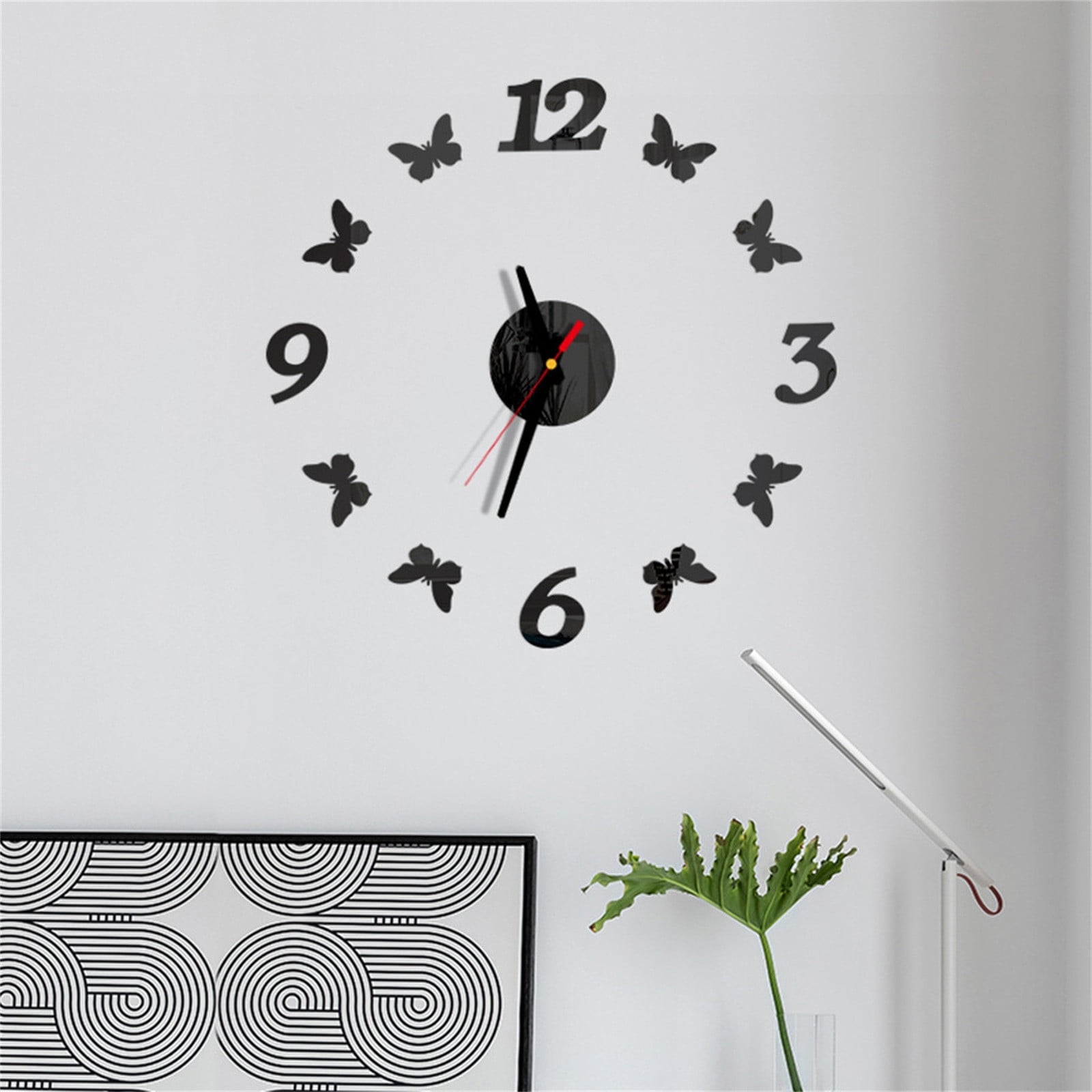 Herrnalise 3D DIY Frameless Wall Clock for LivingRoom Decor Large ...