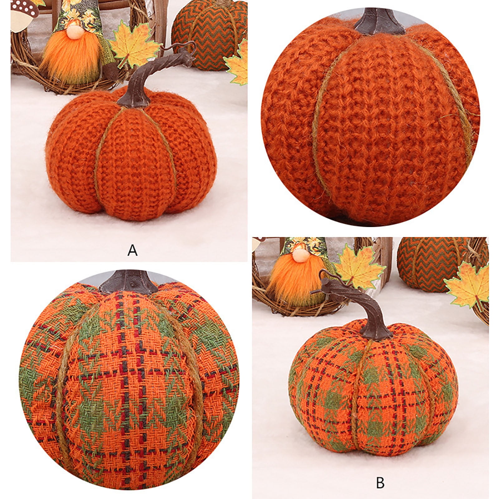 Herrnalise 6 Inch Artificial Pumpkins Fall Decor Decorative Pumpkins ...