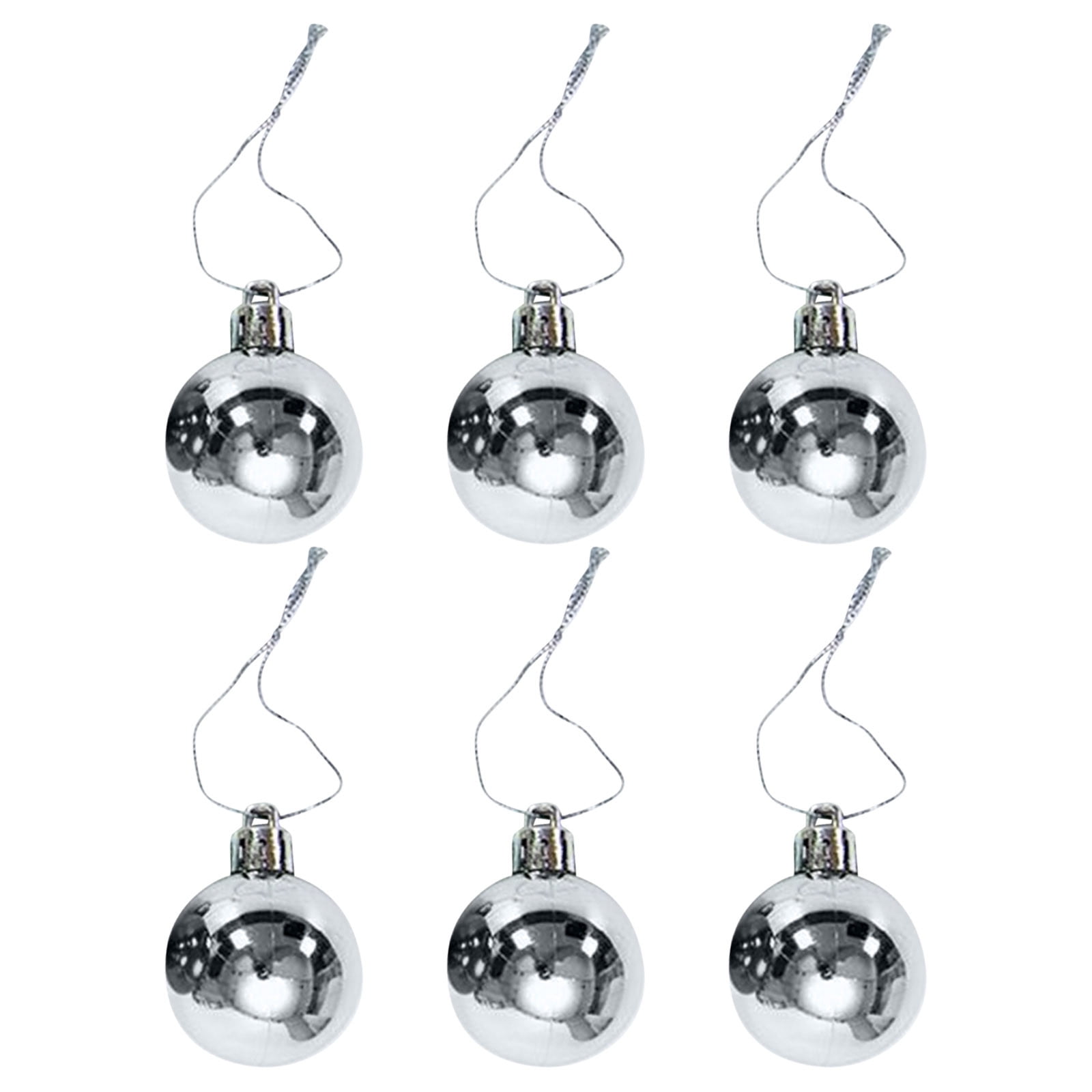 Herrnalise 6 Pcs 3.5 In Christmas Balls with Rope Shiny Looking Glass ...
