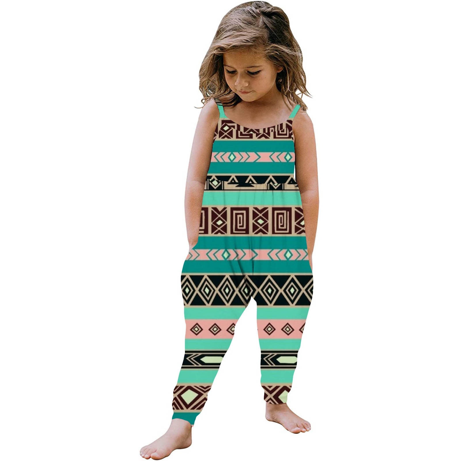 Herrnalise Baby Cute Summer Jumpsuits for Girls Kids Backless Harem ...