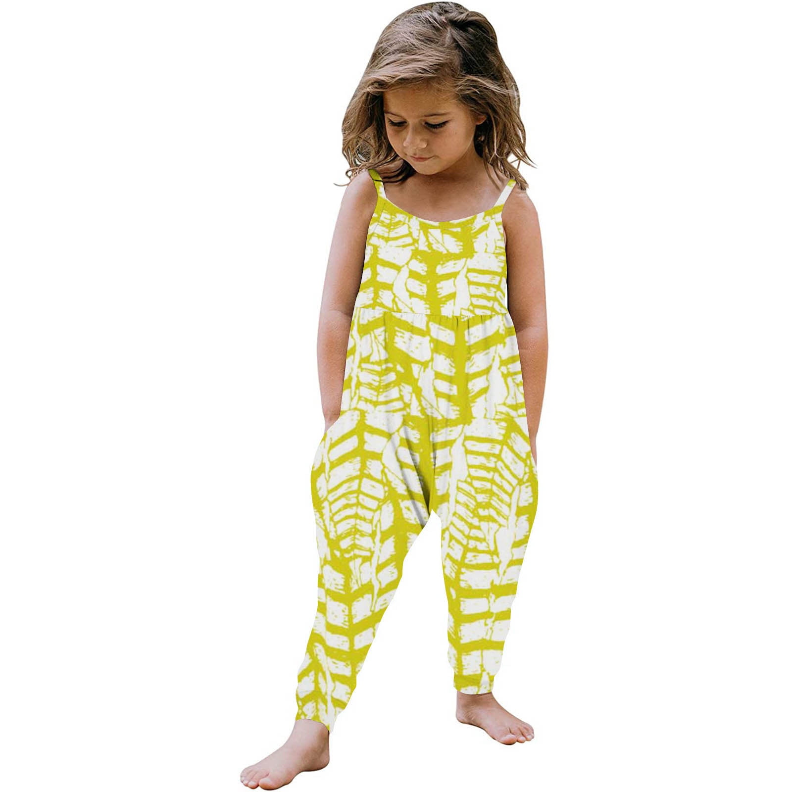 Herrnalise Baby Cute Summer Jumpsuits for Girls Kids Backless Harem ...