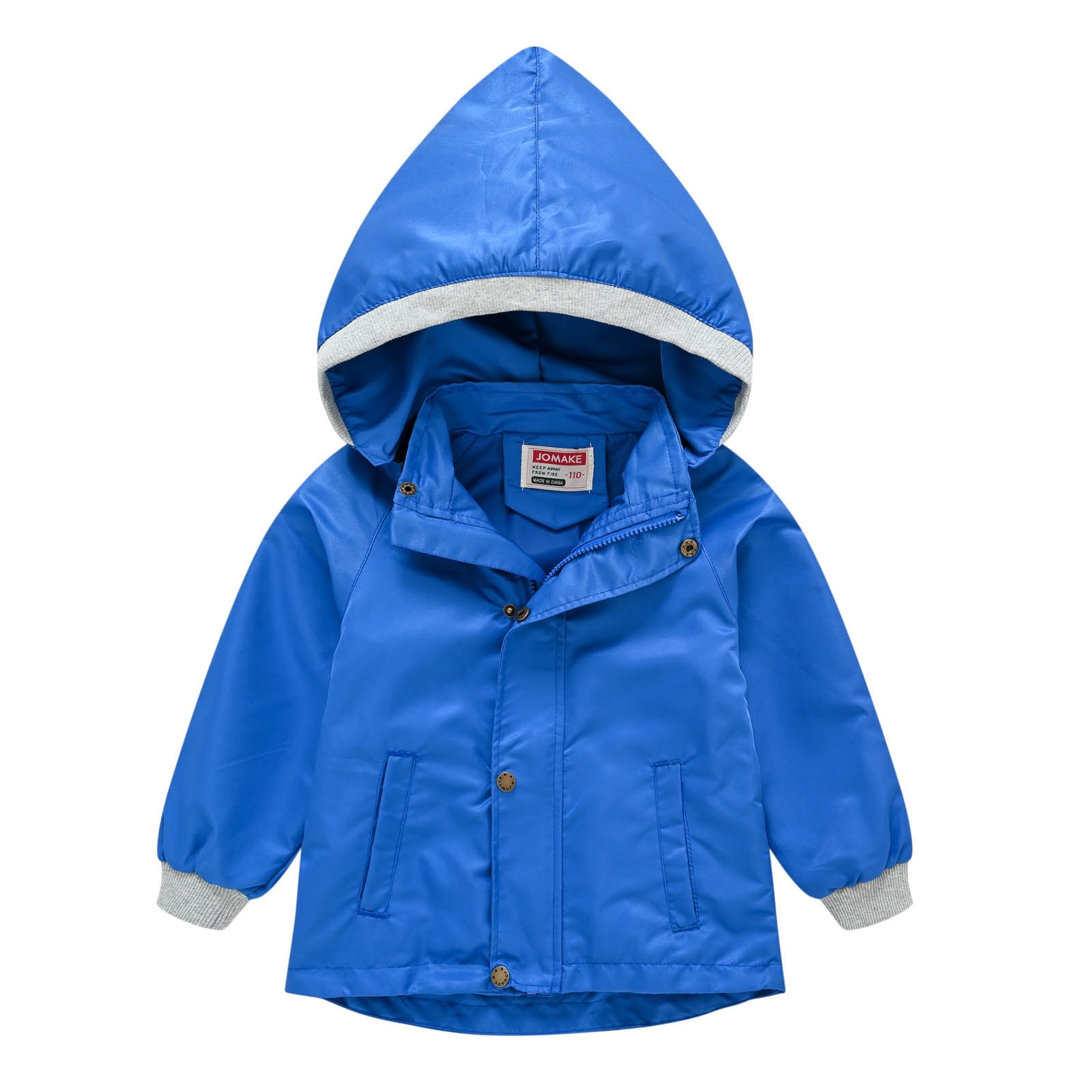 Herrnalise Baby Pure Color Autumn Children's Windbreaker Hat Detachable ...
