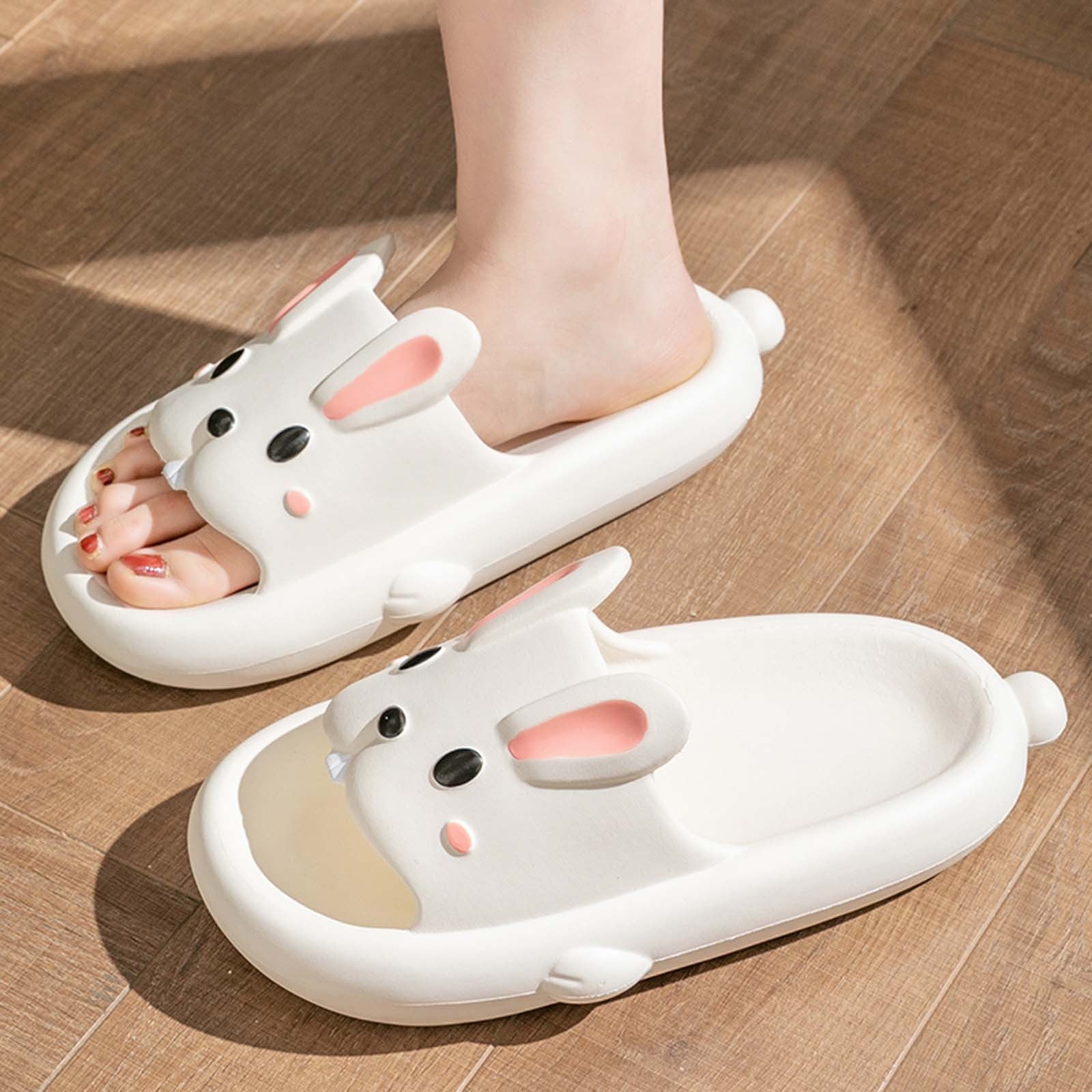 Herrnalise Boys Girls Summer Slippers Cute Cartoon Bunny Children Non ...