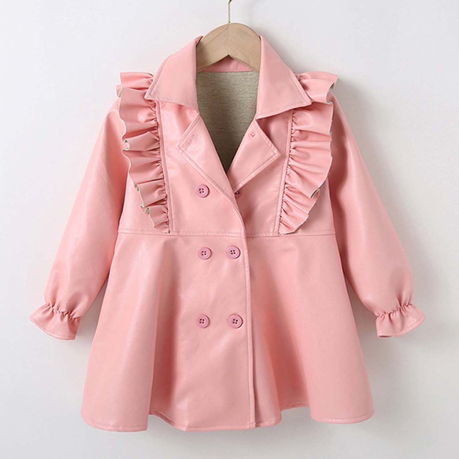 Herrnalise Children's Fashion Long Dress Faux Leather Long Sleeve Skirt ...