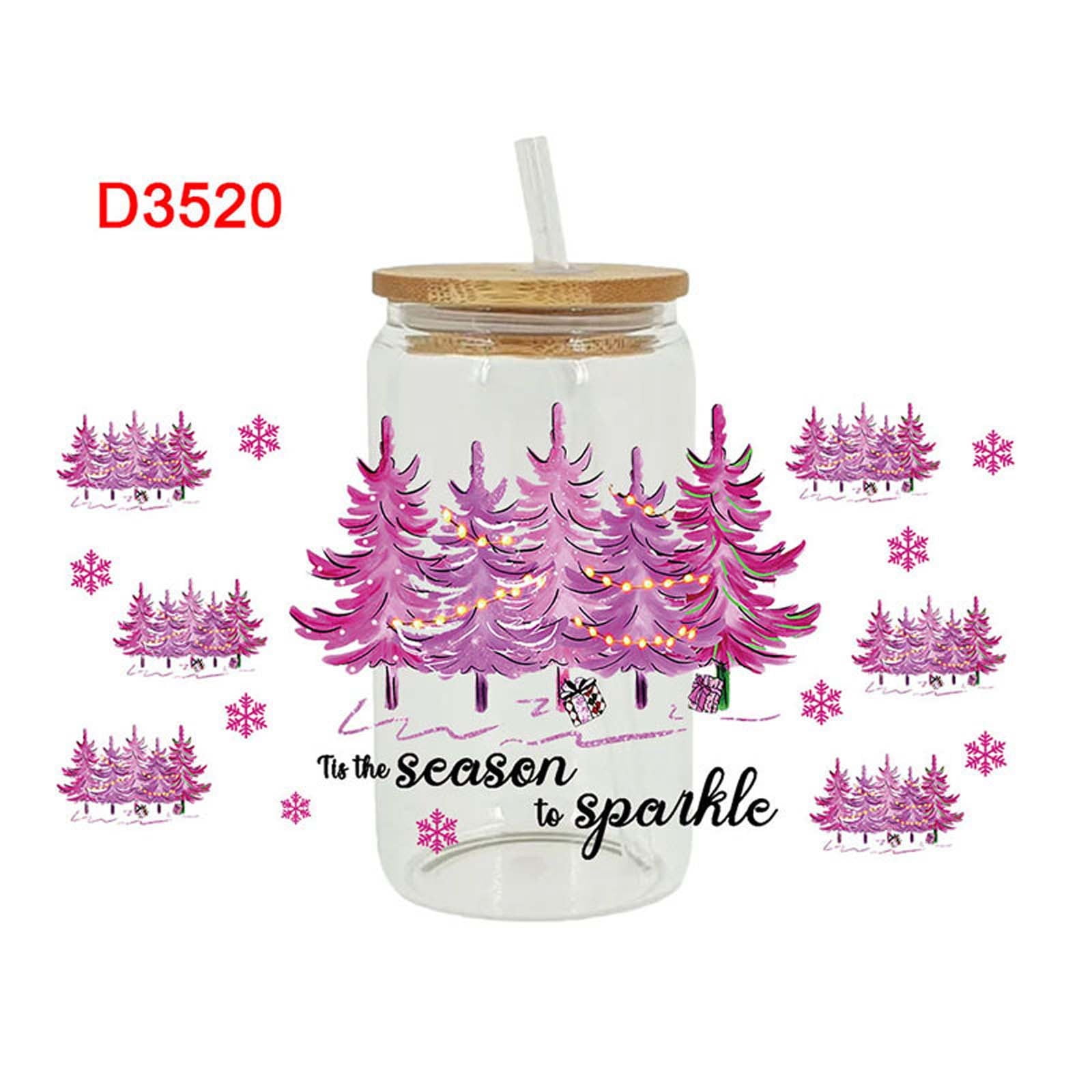 Herrnalise Christmas 3D UV DTF Transfer Sticker Cups Wraps Christmas ...