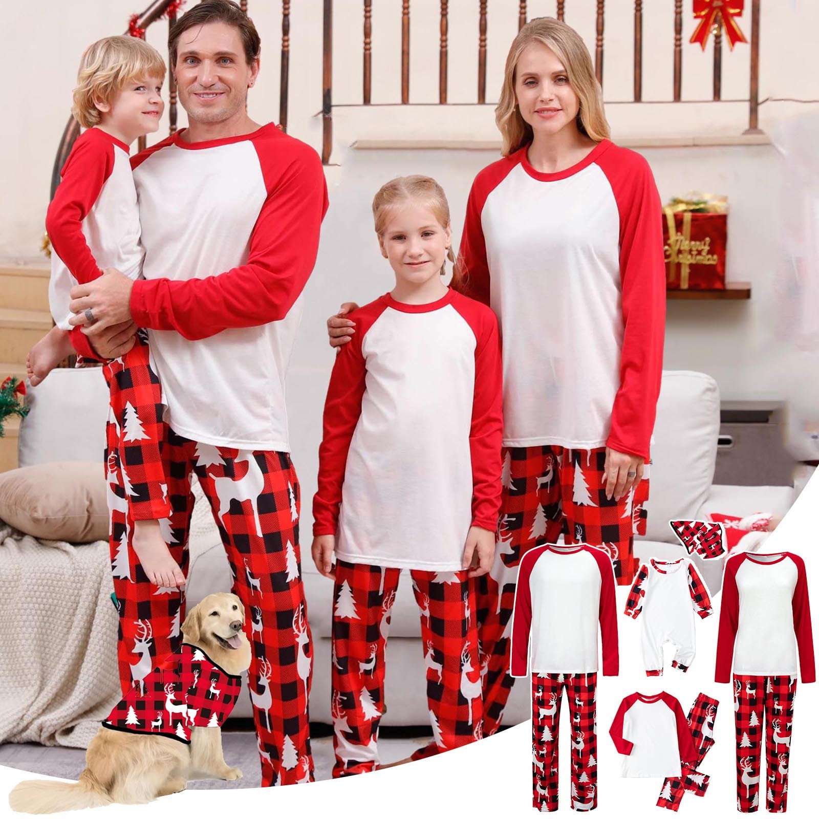 Herrnalise Christmas Pajamas For Family Christmas Fashion Cute Dog ...