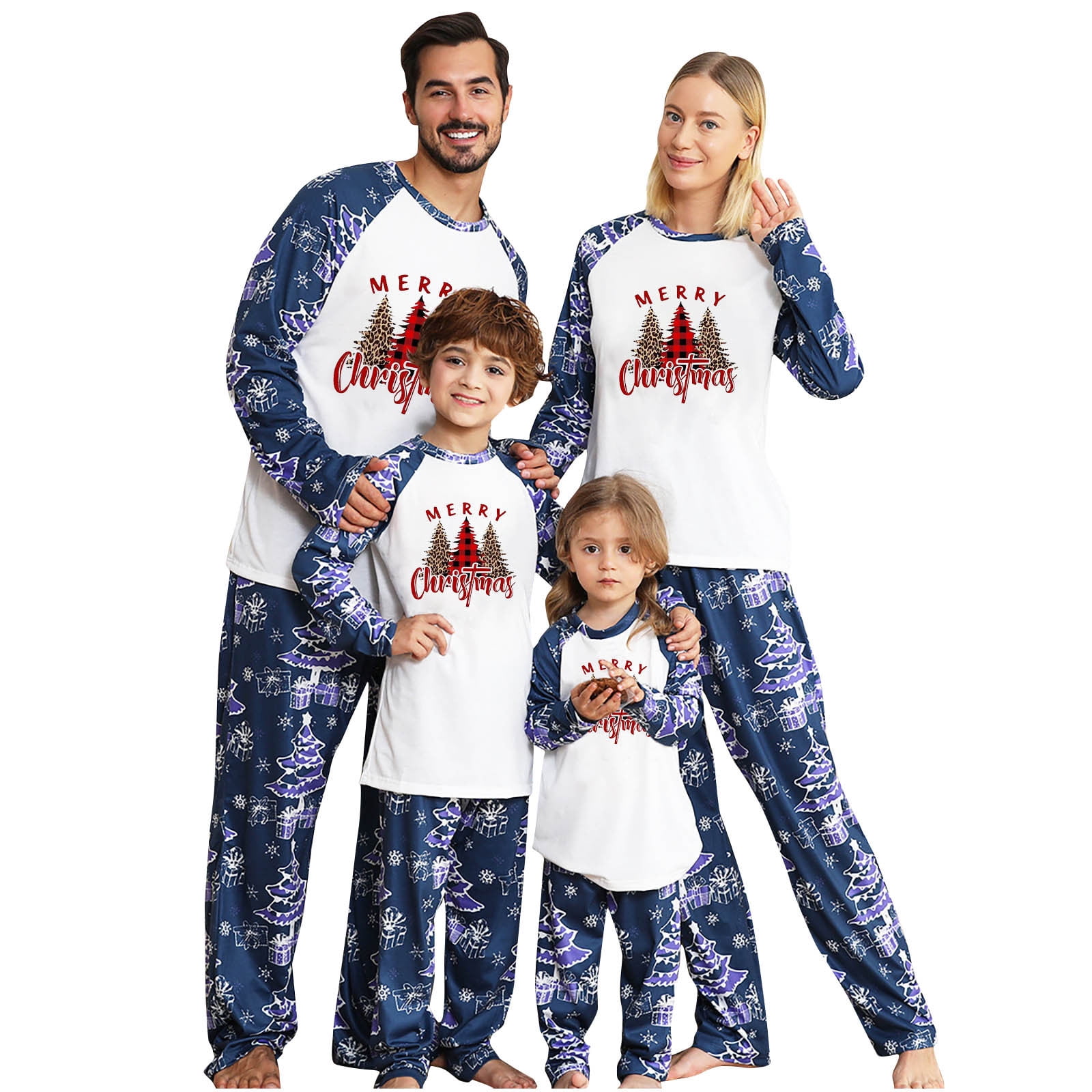 Herrnalise Christmas Pajamas For Family Fashionable Christmas Print ...