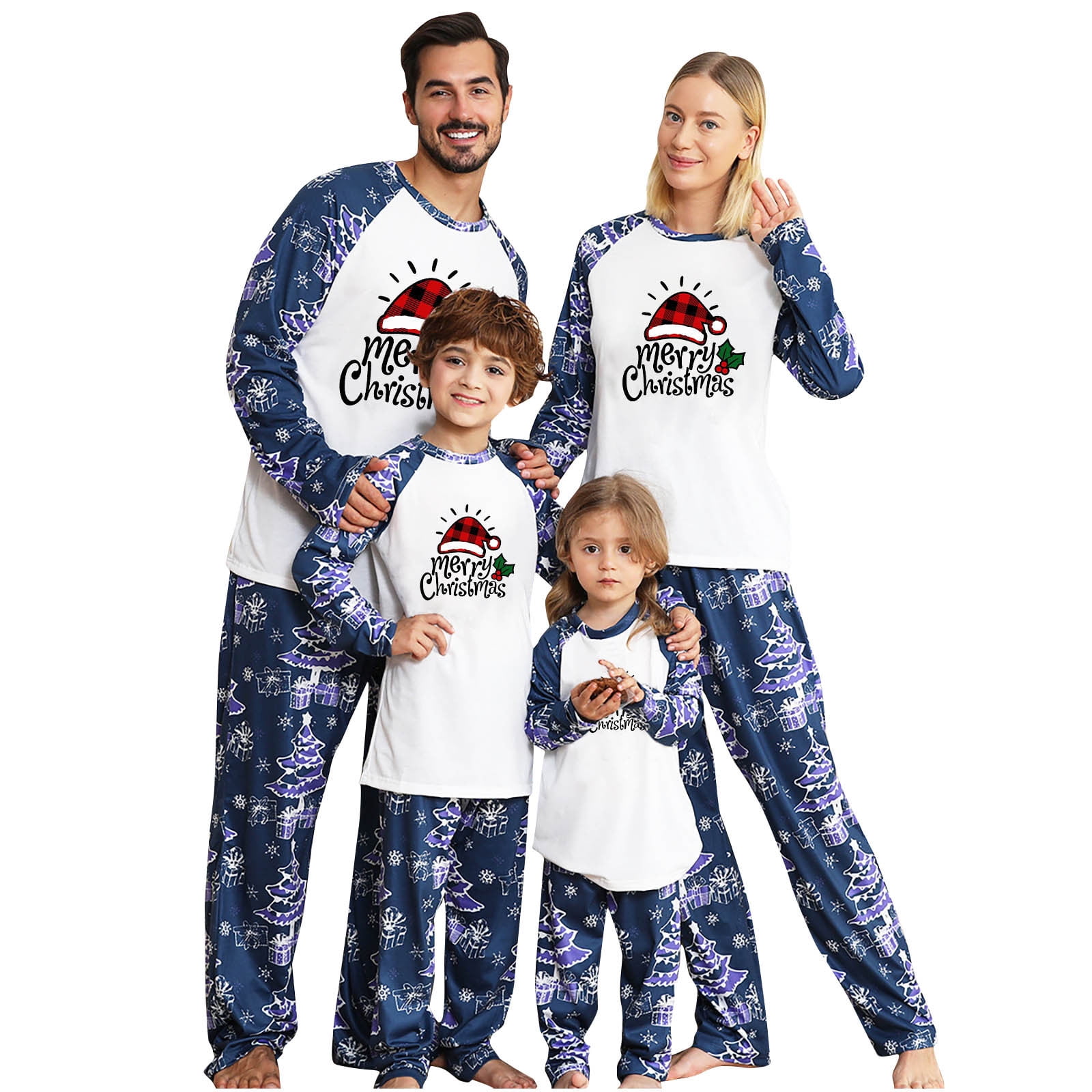 Herrnalise Christmas Pajamas For Family Parent-child Warm Christmas Set ...