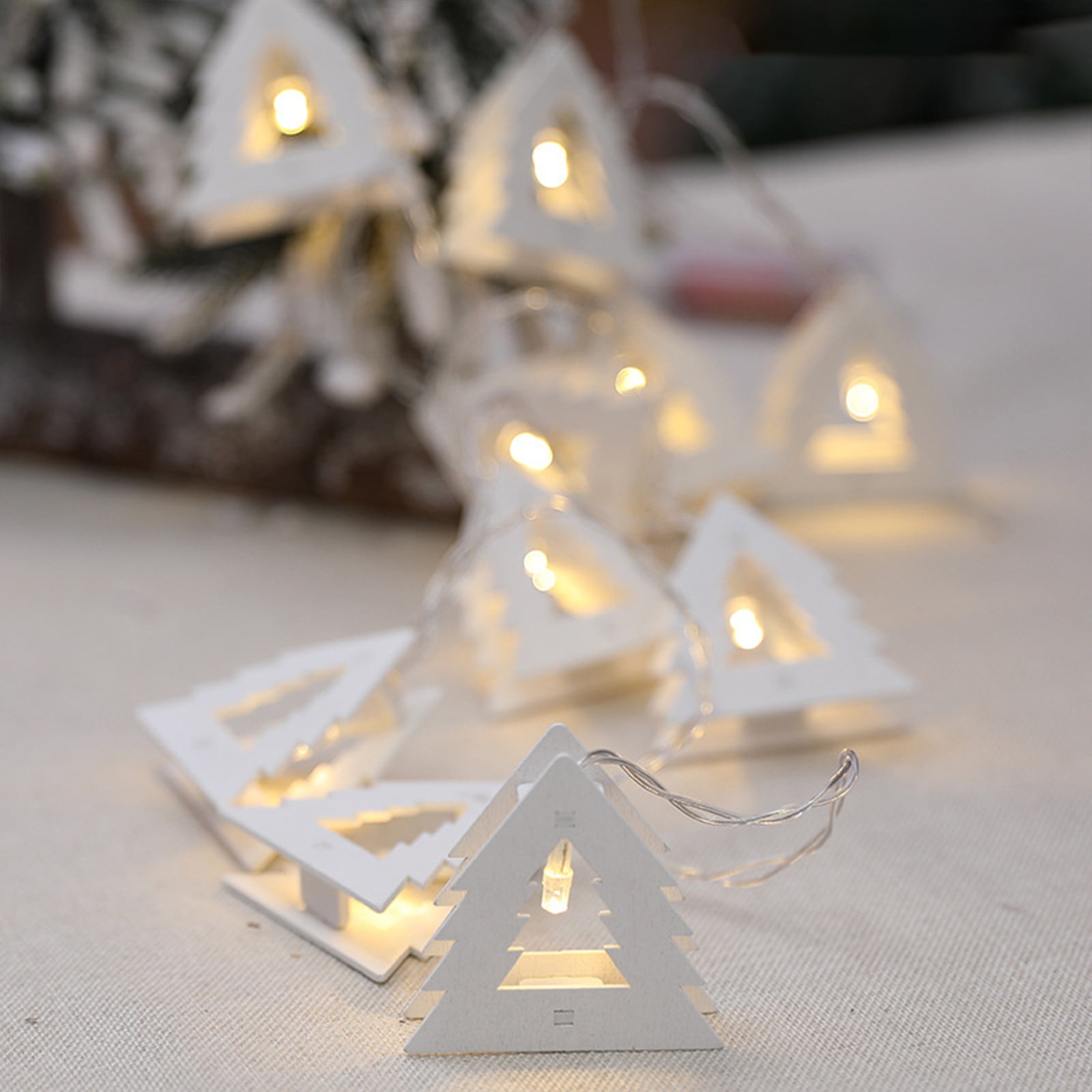 Herrnalise Christmas Wooden Christmas Tree Fairy String Light Tree ...