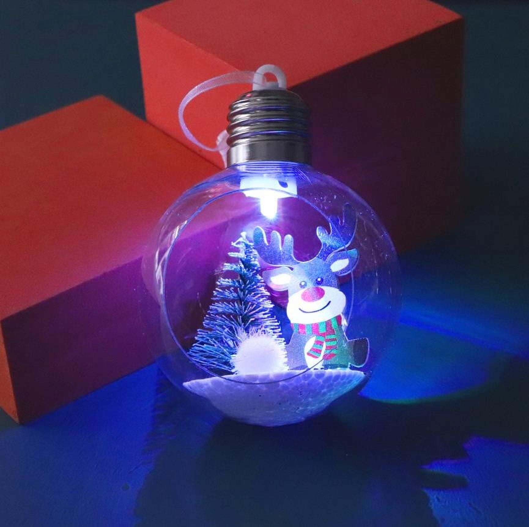 Herrnalise Clear Christmas Plastic Ornament Ball Transparent Fillable ...