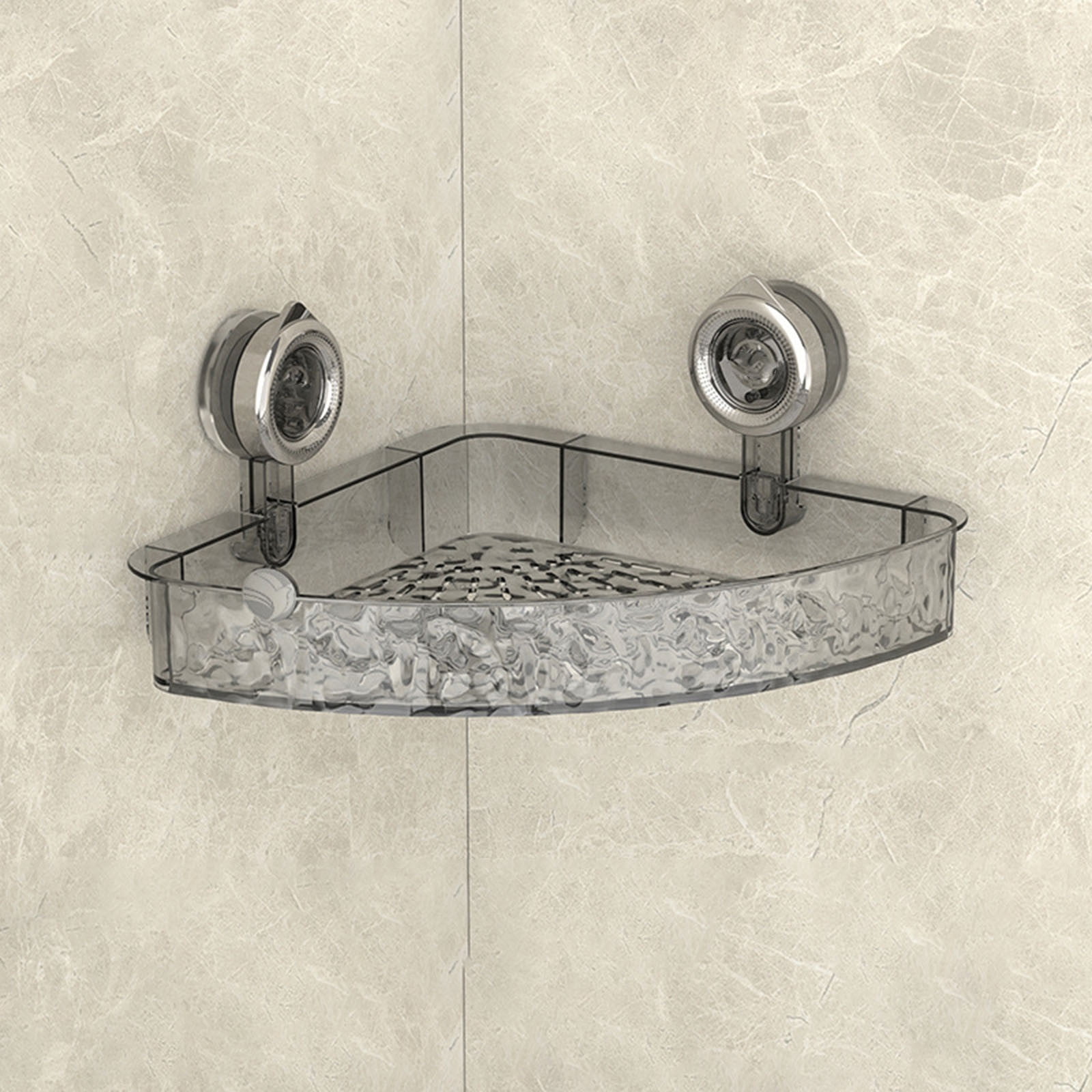 Herrnalise Corrugated Suction Cup Storage Holder Corner Shower Caddy ...