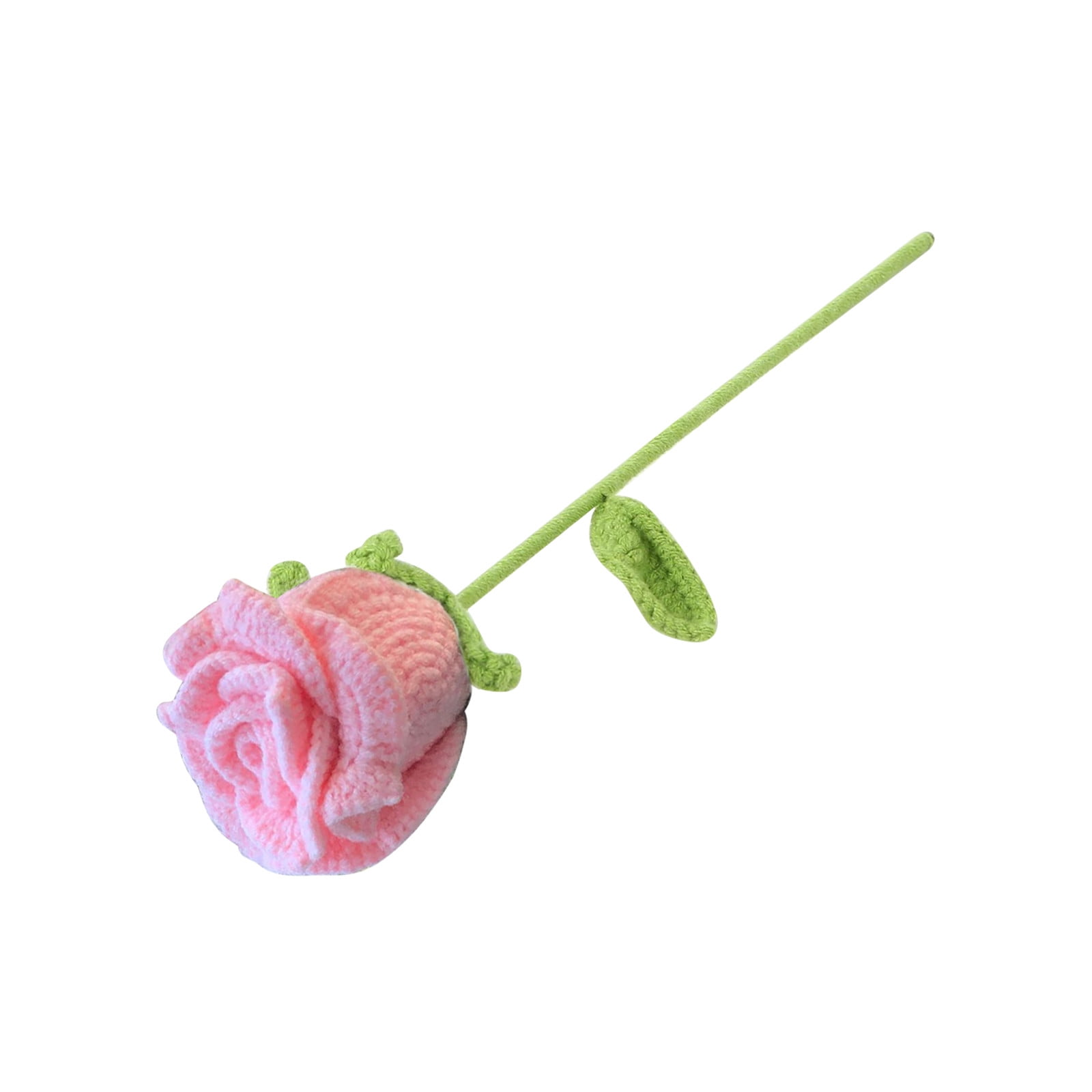 Herrnalise Crochet Flower Single Pink Roses - Valentines Handmade ...