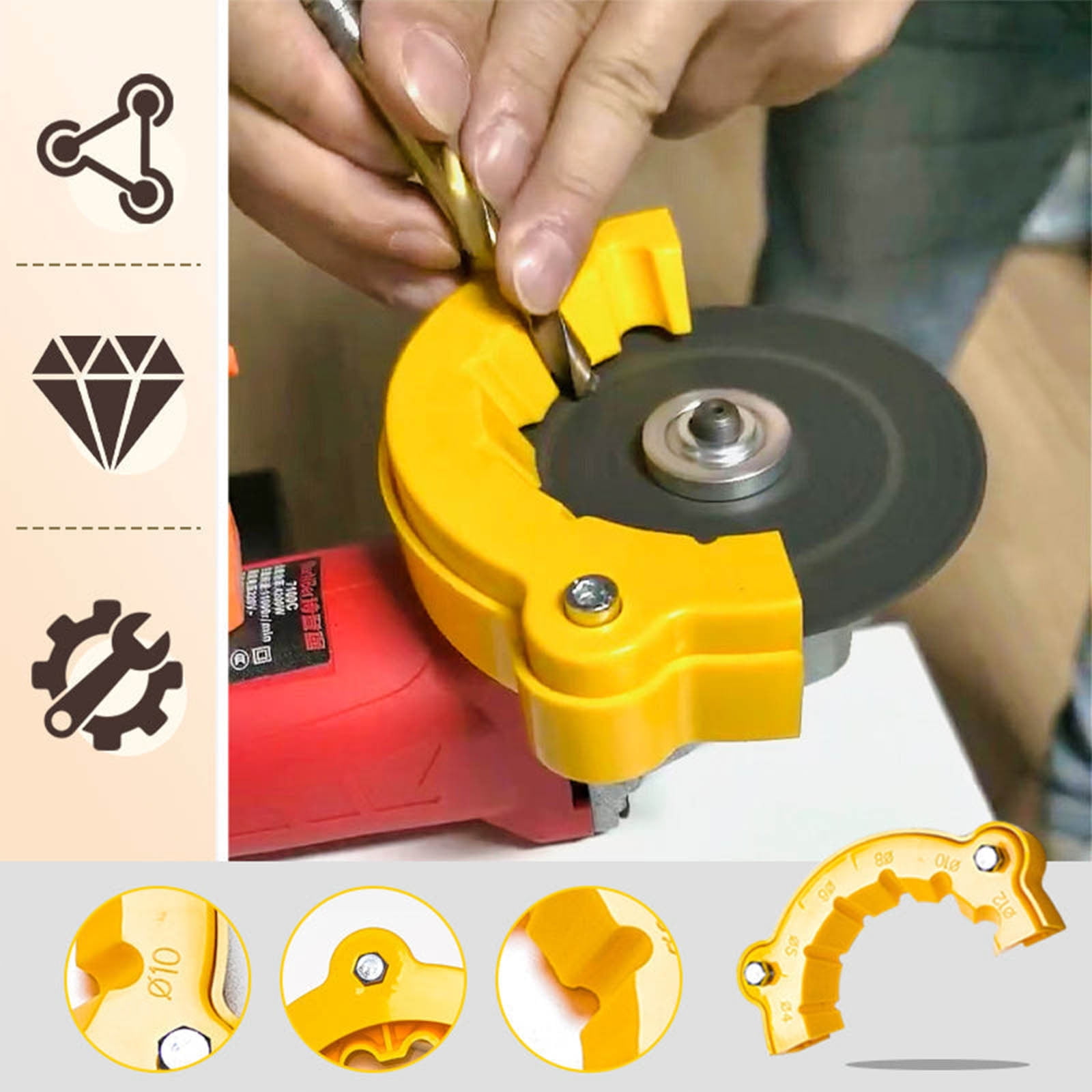 Herrnalise Drill Bit Sharpener, 2025 New Precision Drill Bit Sharpener ...