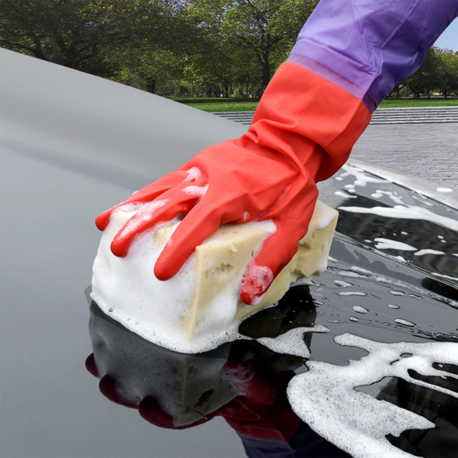 Herrnalise Extra Long Rubber Gloves Elbow Length Dishwashing Cleaning ... Herrnalise Extra Long Rubber Gloves Elbow Length Dishwashing Cleaning ...