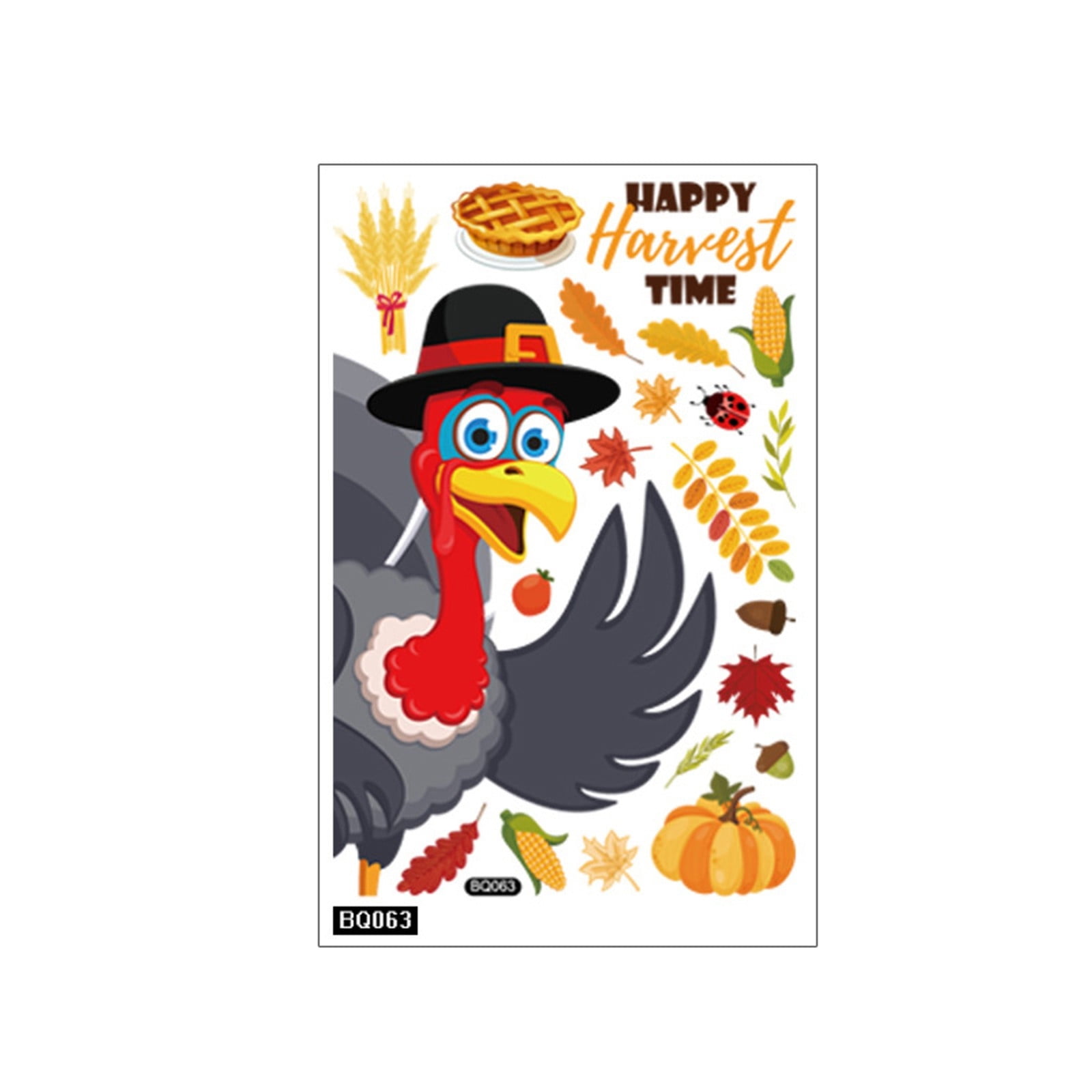 Herrnalise Fall Thanksgiving Window Clings Autumn Window Decals Maple ...