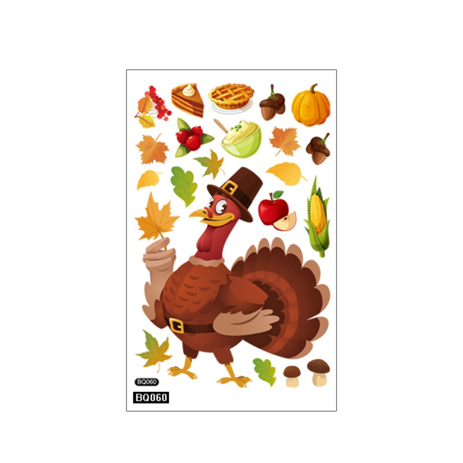 Herrnalise Fall Thanksgiving Window Clings Autumn Window Decals Maple ...