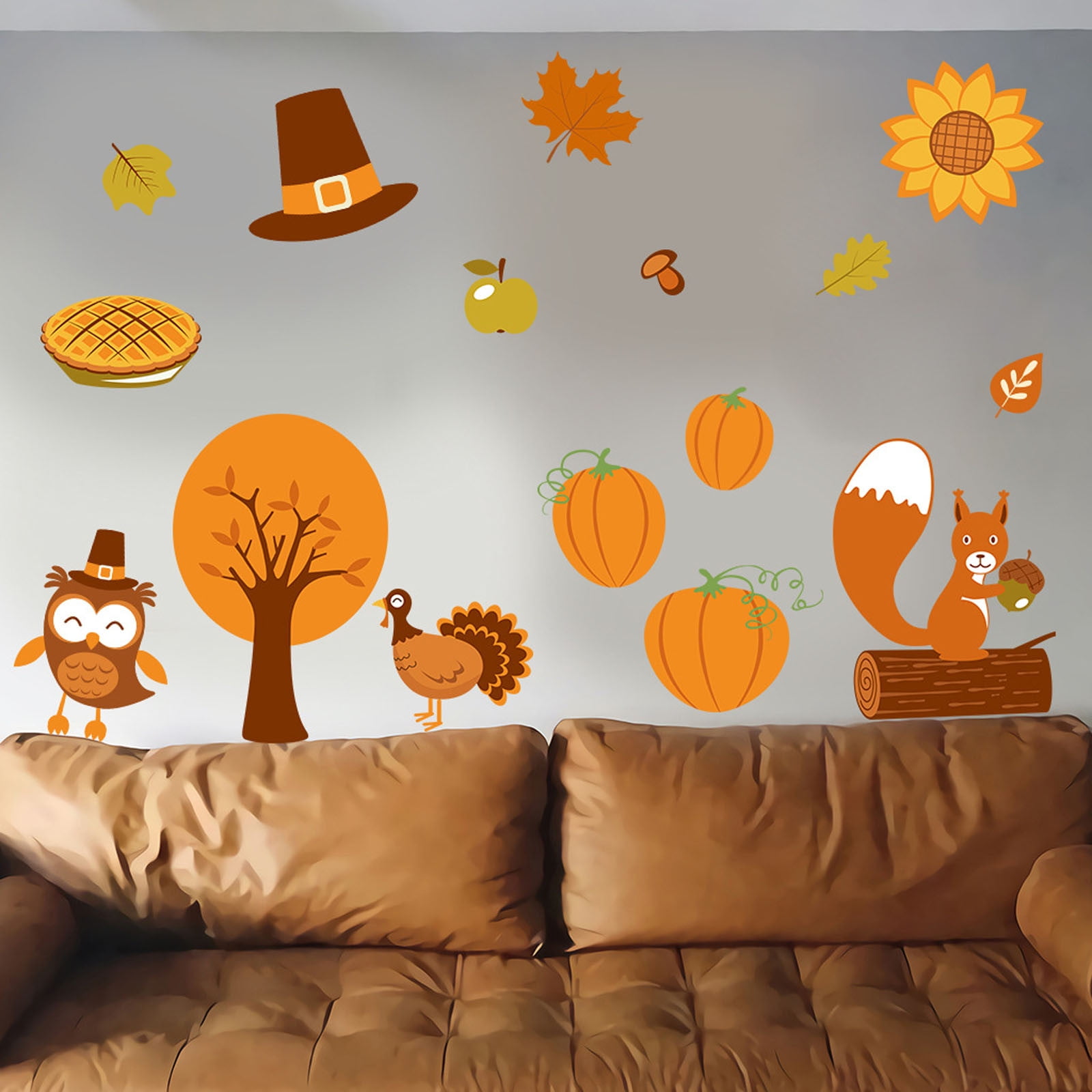 Herrnalise Fall Wall Decals Stickers,Autumn "HAPPY Thanksgiving ...