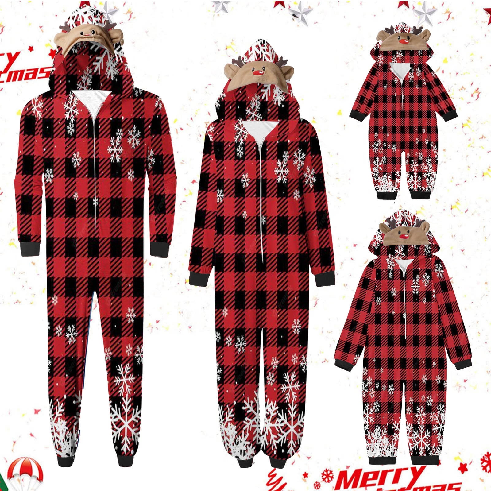 Herrnalise Family Christmas Pajamas Matching Sets Onesie Printed Long ...