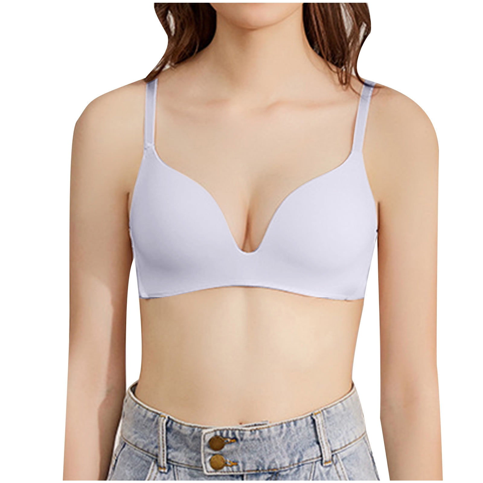 Herrnalise Full Coverage Wireless Push Up Bra, Infinity Flex, Bras for Women White - Walmart.com