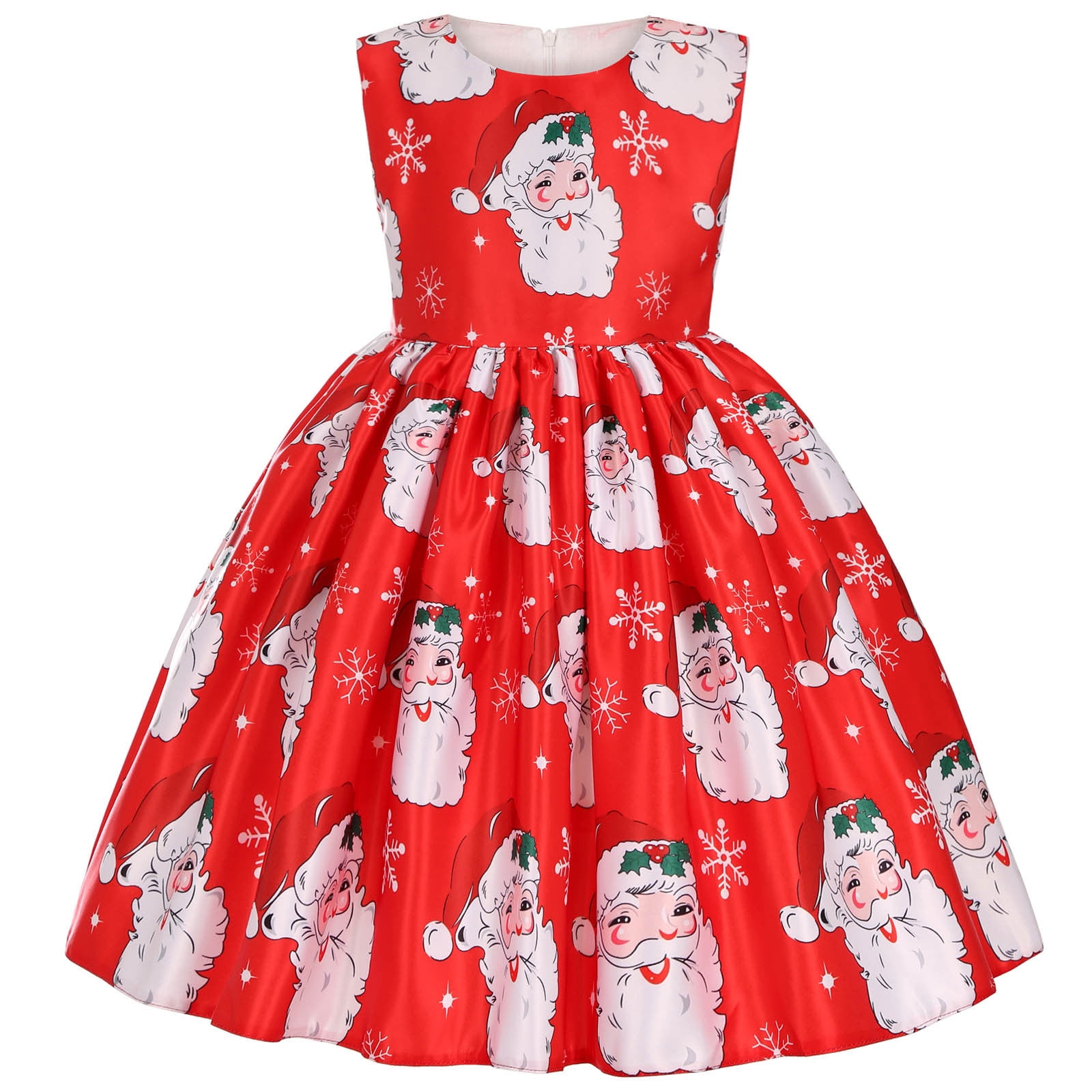 SDJMa Girls Dress Santa Claus Snowflake Children's Skirt Cartoon Print ...
