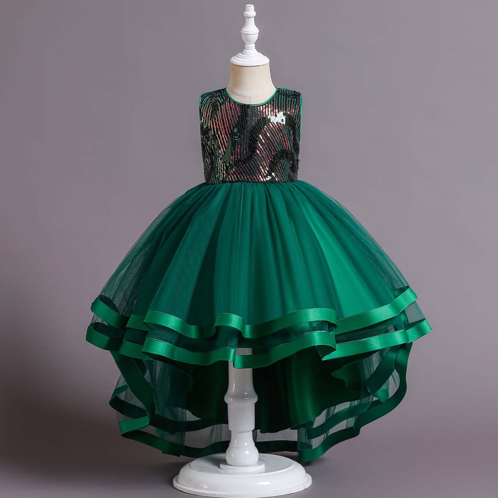 Herrnalise Girls Sequin Pageant Short Dresses Off Shoulder Girl Party ...