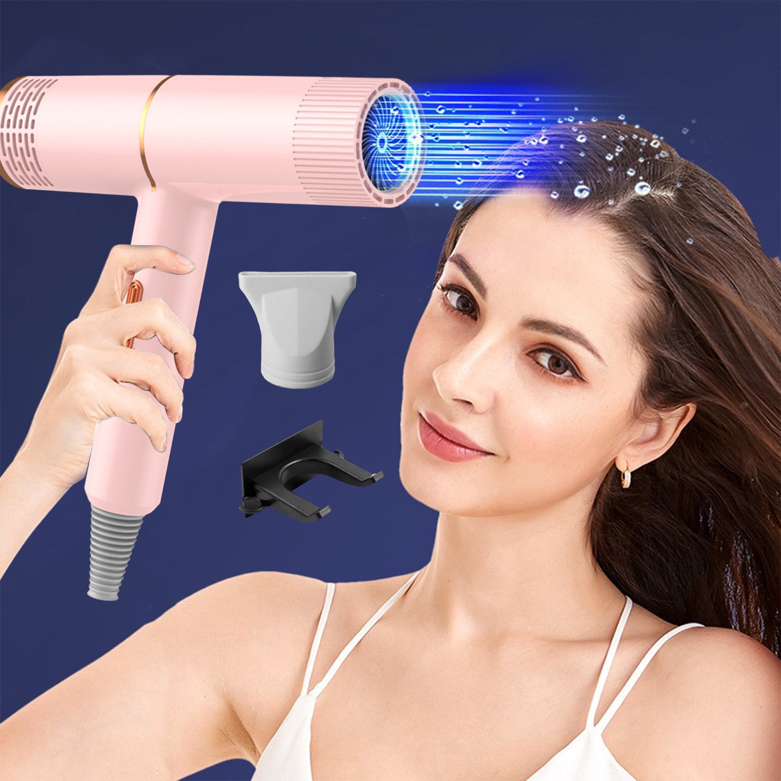 Herrnalise Hair Dryer,High-Power Electric Blow Dryer for Women with 3 ...