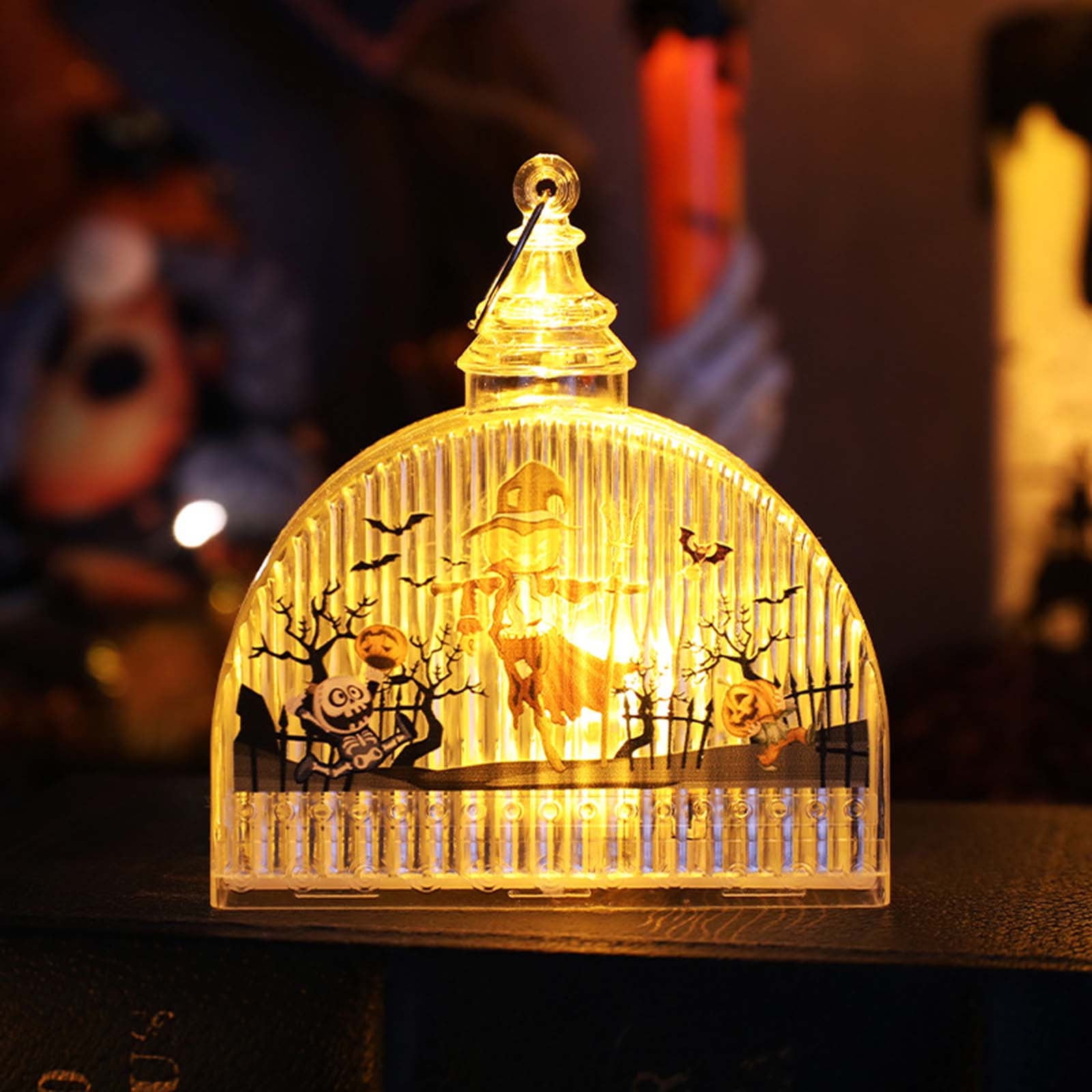 Herrnalise Halloween Plastic Pumpkin Night light LED Pumpkin Lights ...