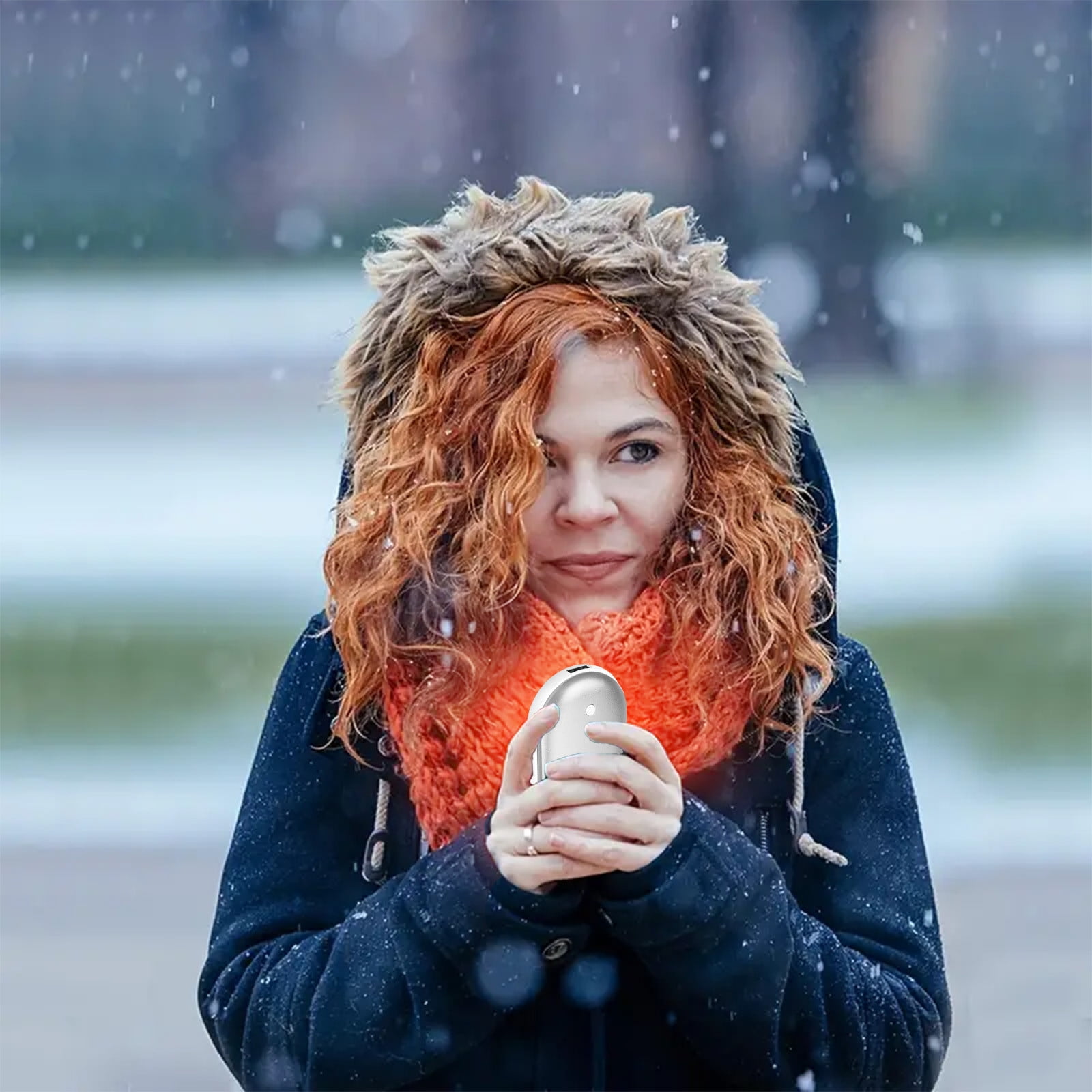 Herrnalise Hand Warmers Rechargeable Dual Sided Electric Hand Warmer 2400mah With Power Bank