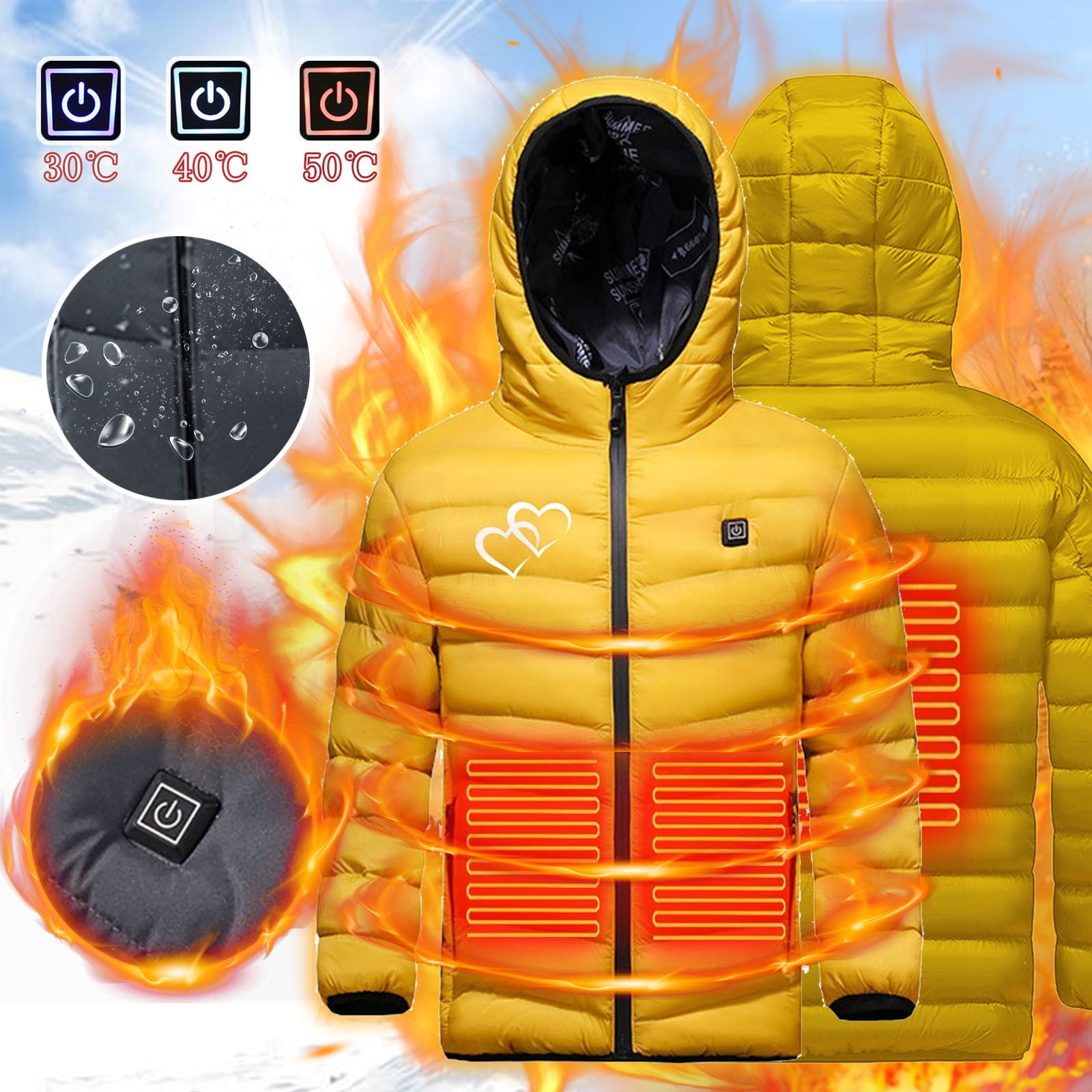 Herrnalise Heated Vest USB Intelligent Constant Temperature Heated ...