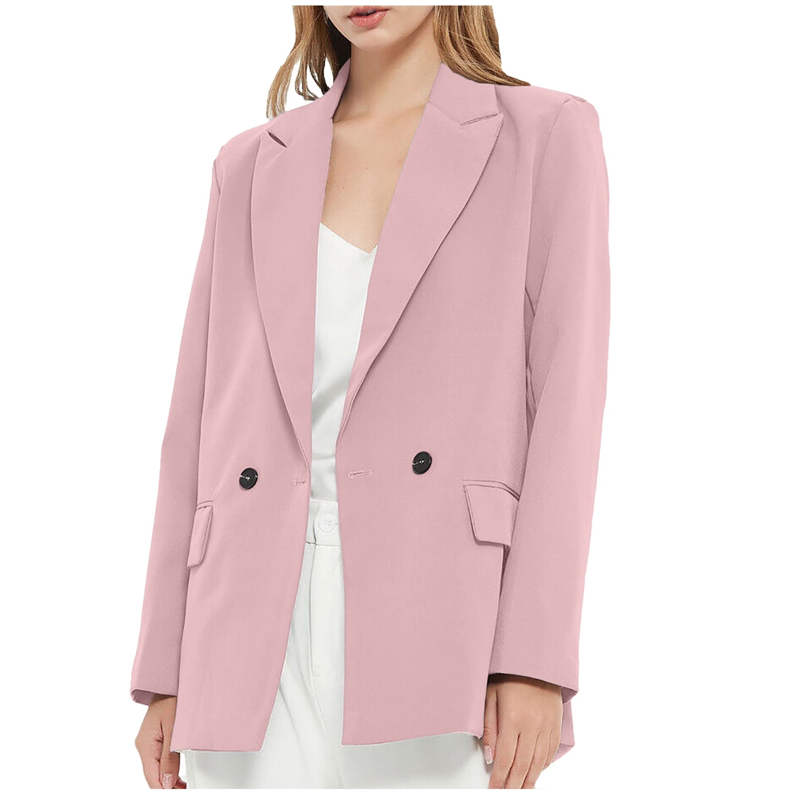 Herrnalise Jackets For Women Fashion Solid Color Long Sleeve Button ...