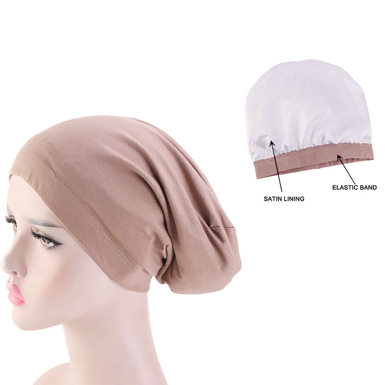 Herrnalise Ladies Fashion Stretch Soft Satin Hood With Wide Lining ...