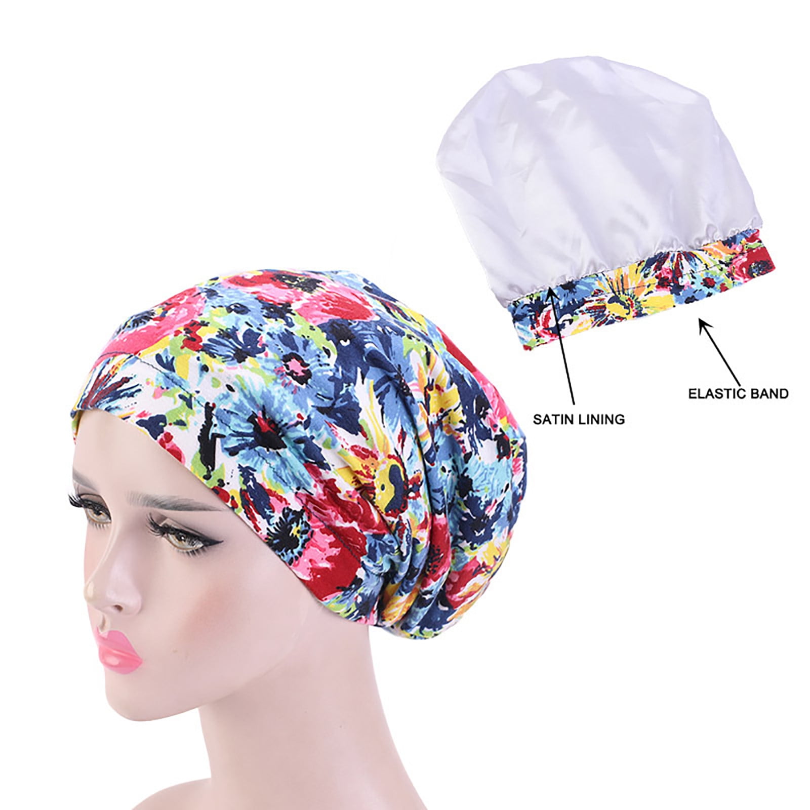 Herrnalise Ladies Fashion Stretch Soft Satin Hood With Wide Lining ...