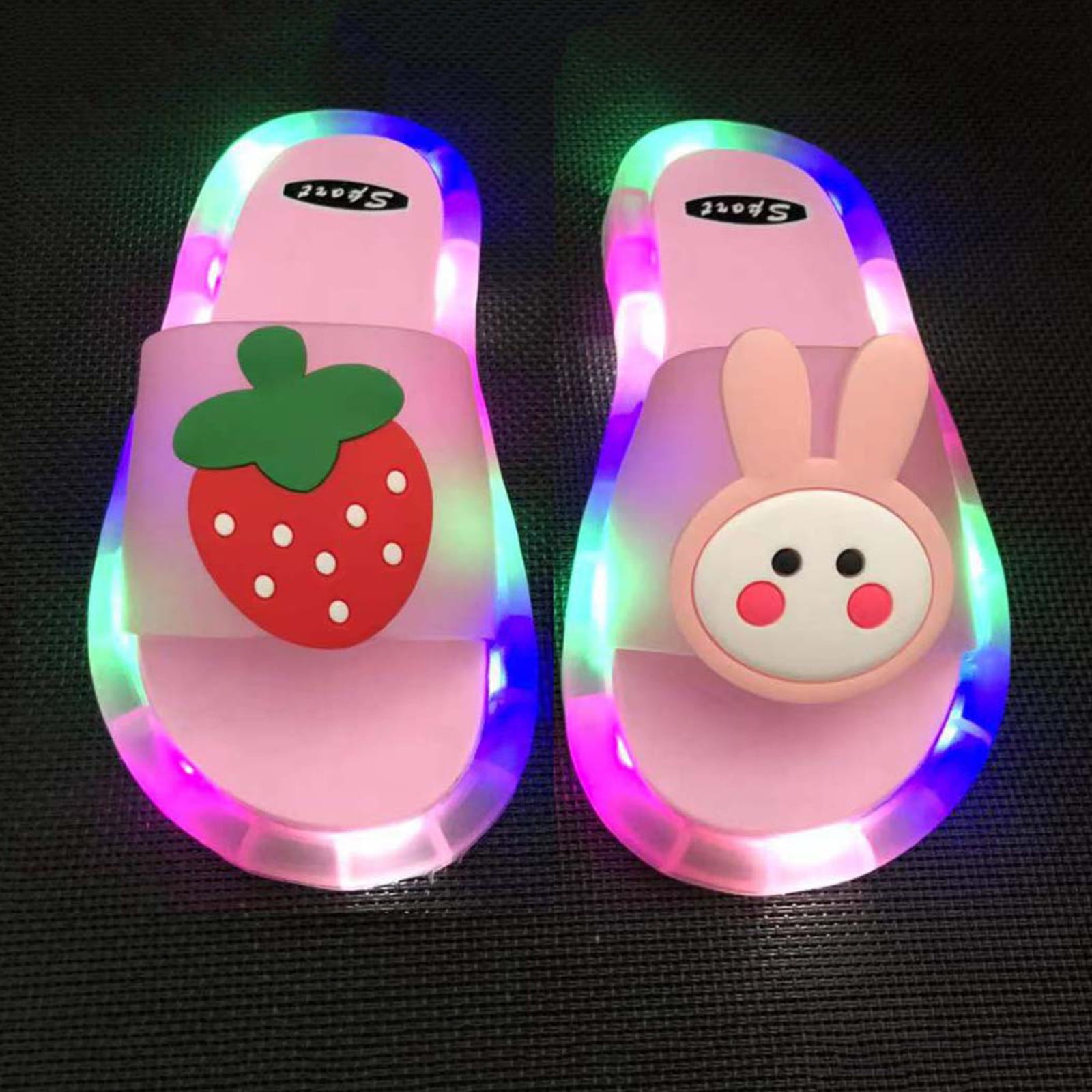Herrnalise Led Happy Slippers For Summer Children's Cartoon Cute ...