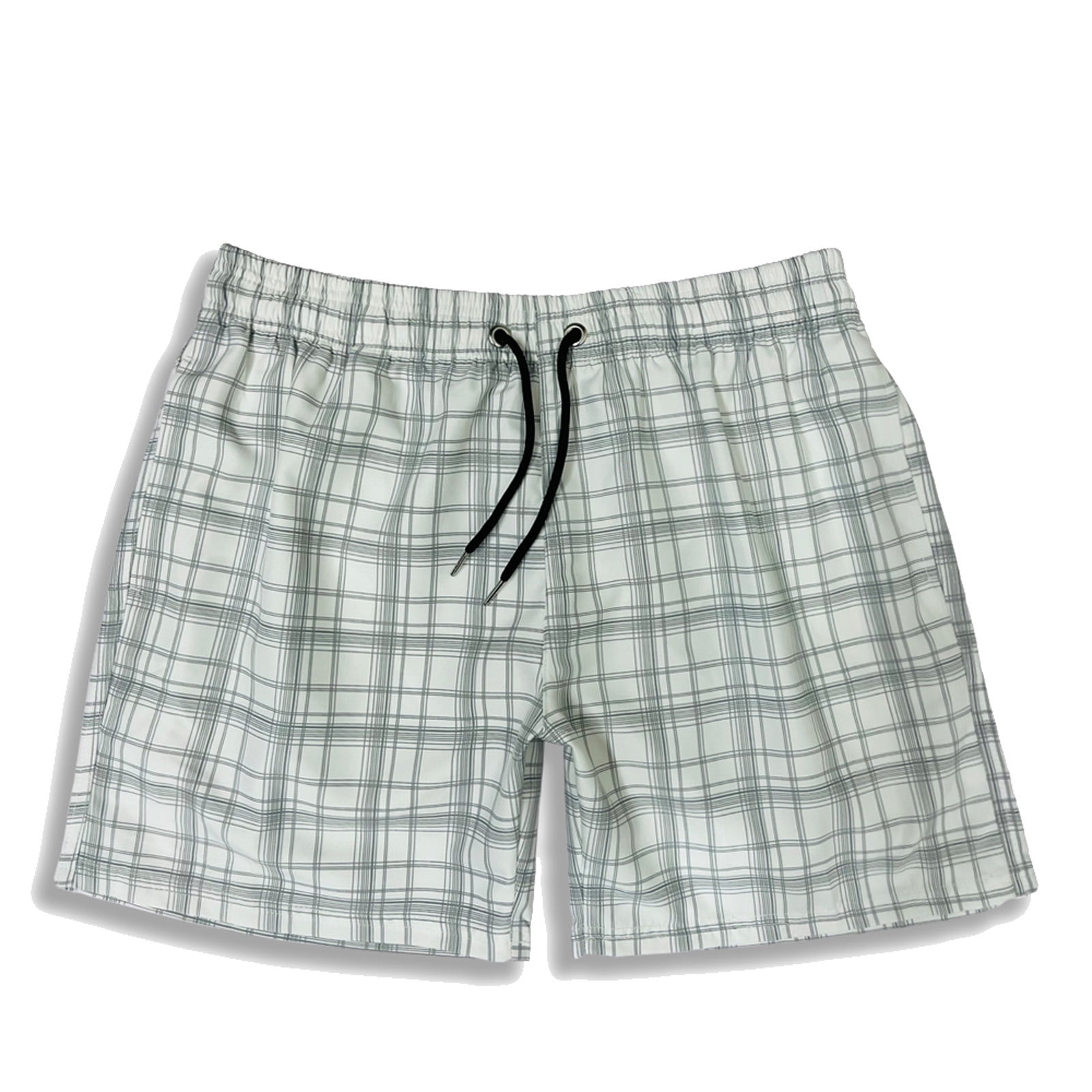 Herrnalise Men's 5" Plaid Print Tropical Shorts Quick-Dry Pants ...