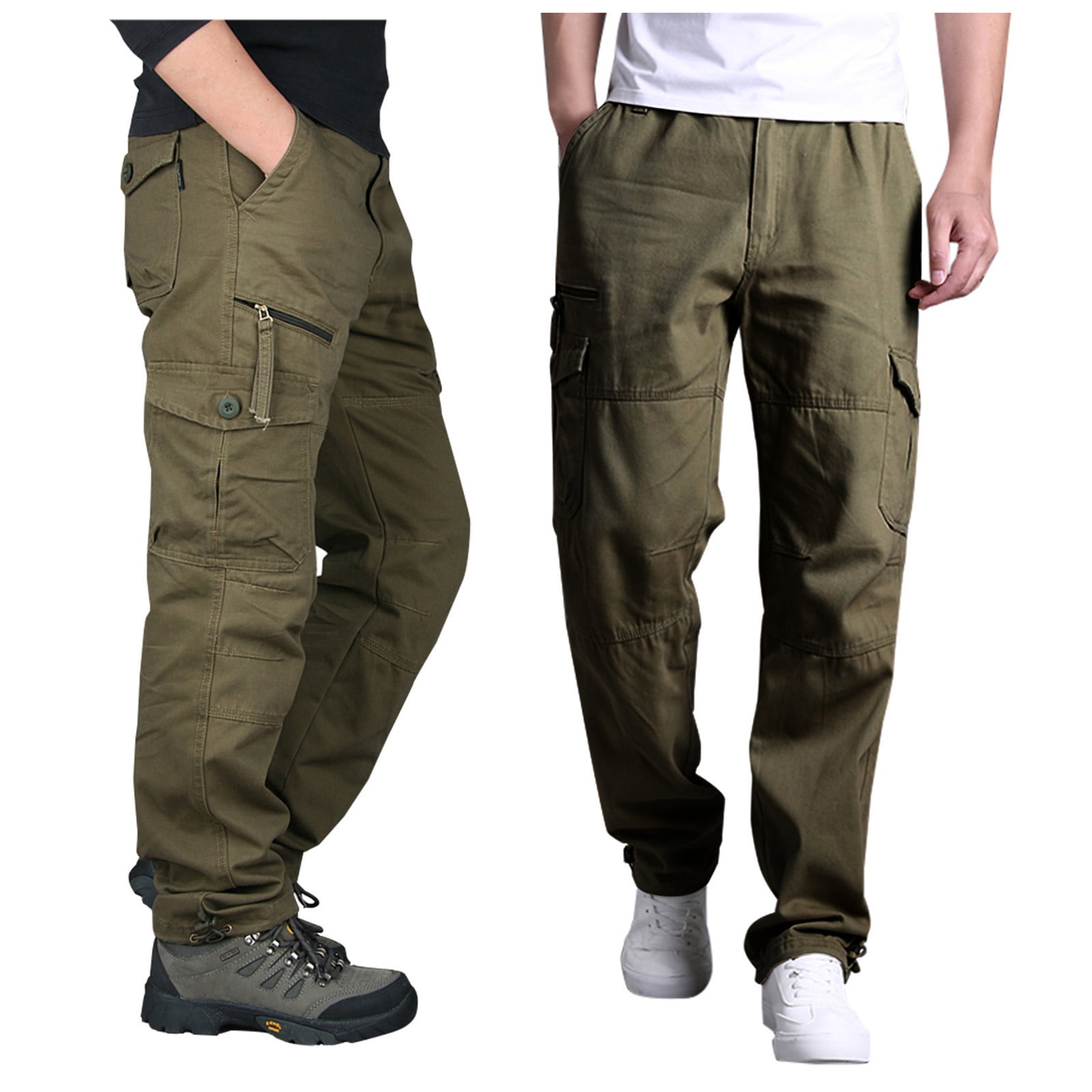 Herrnalise Men's Casual Cargo Pants Military Army Camo Pants Combat ...