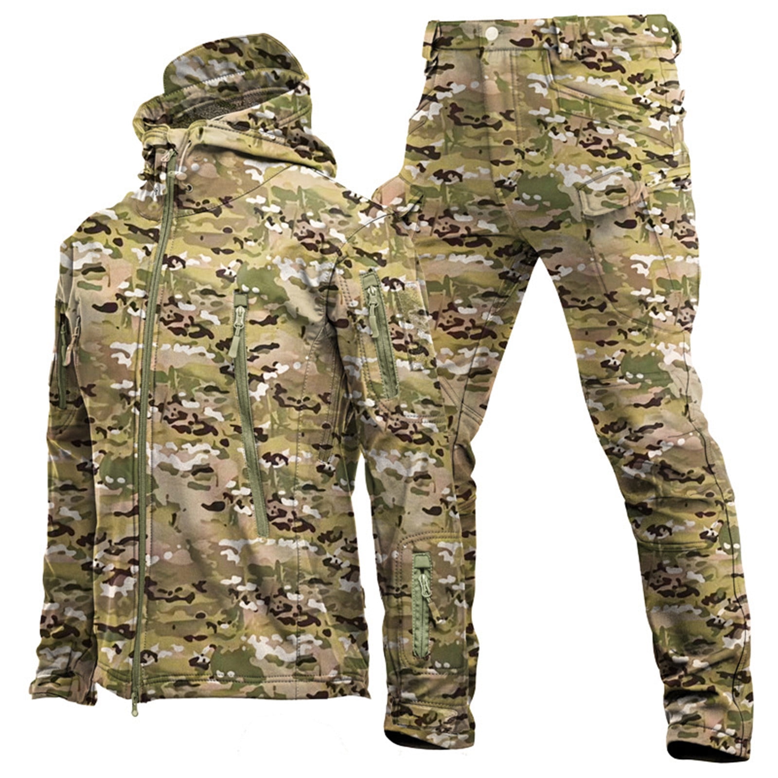 Herrnalise Men's Jacket Set Tactical Jacket Windcheater Jacket Outdoor ...
