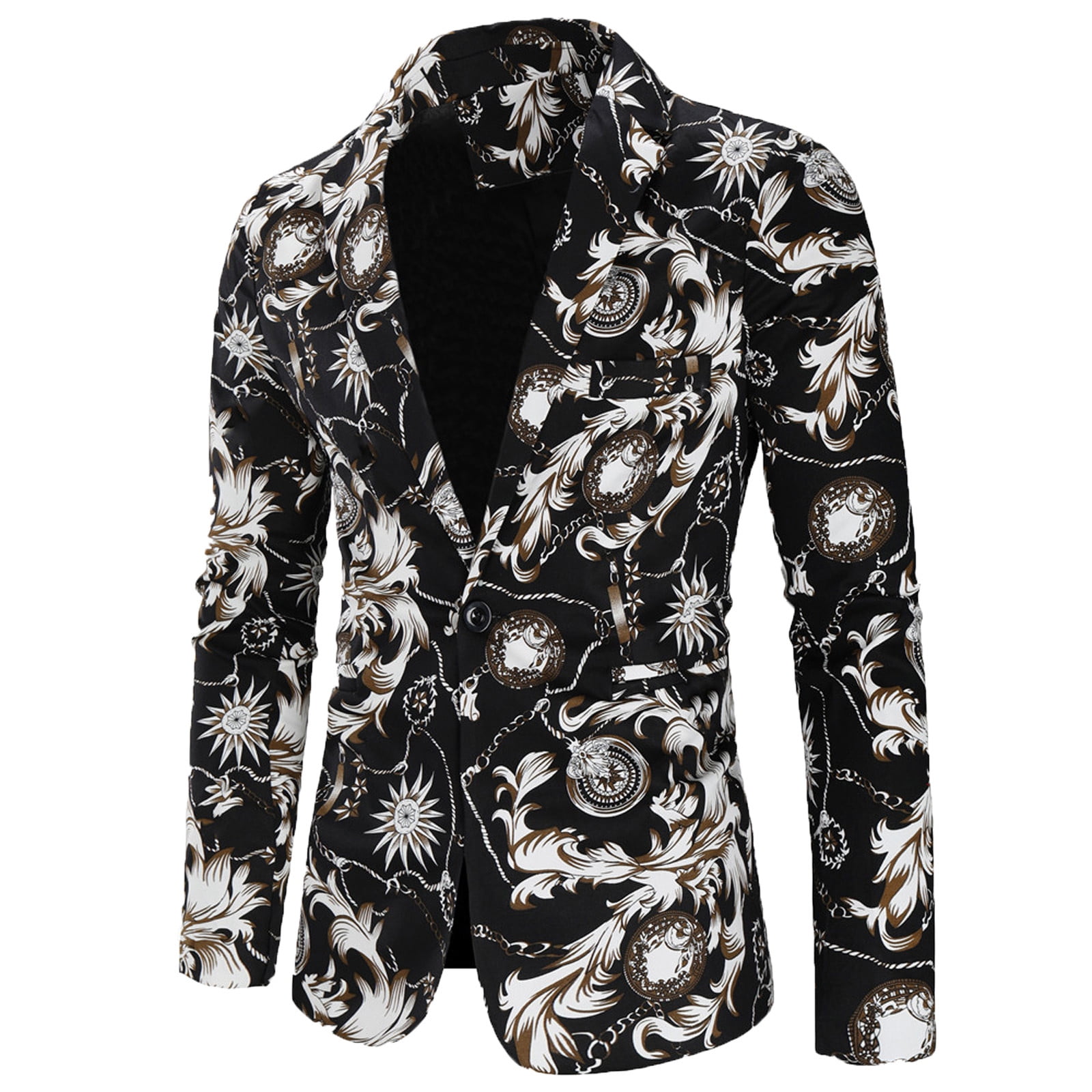 Herrnalise Men's Shawl Collar One Button Suit Jacket Stylish Dinner ...