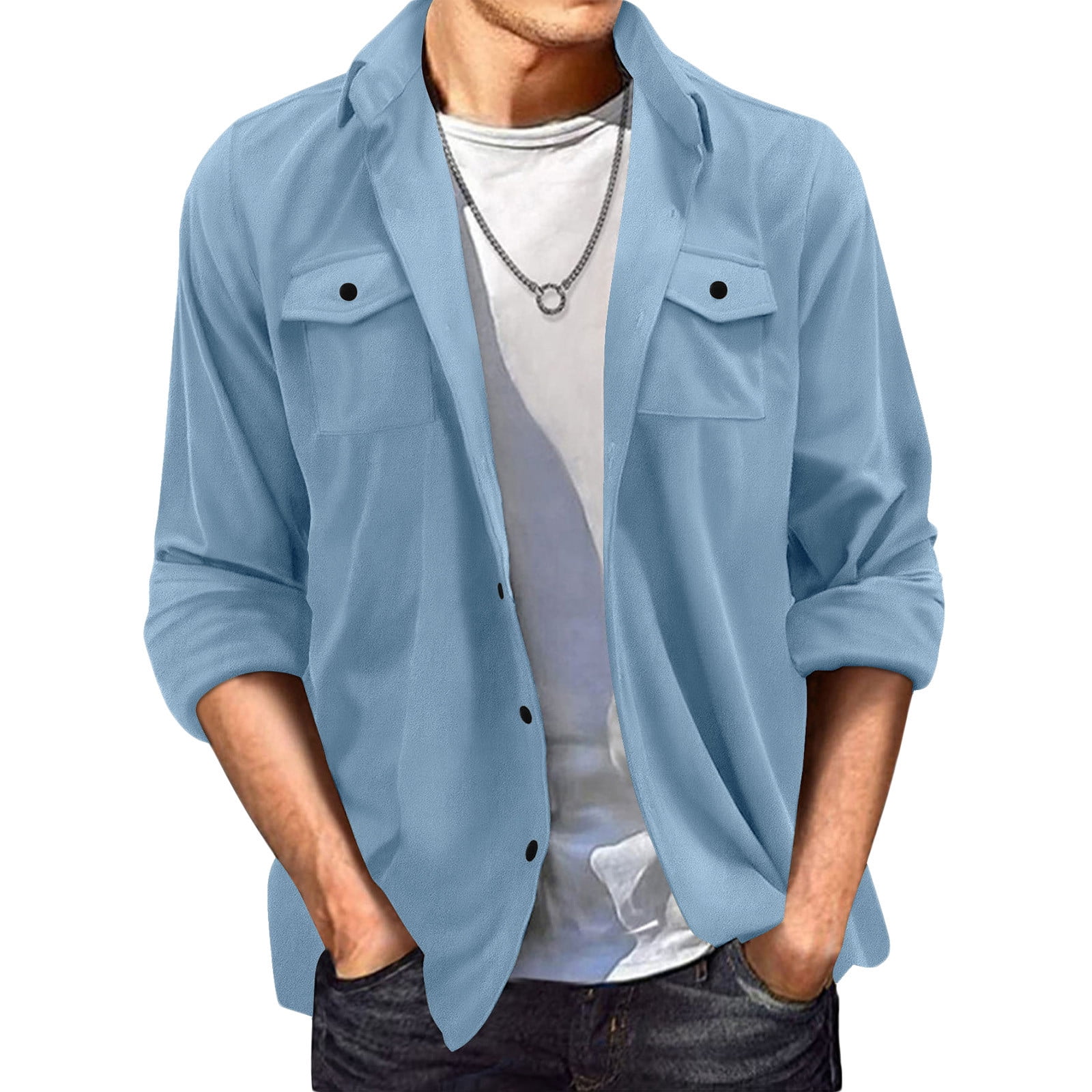 Herrnalise Men's Slim Fit Dress Shirt Business Casual Button Down ...