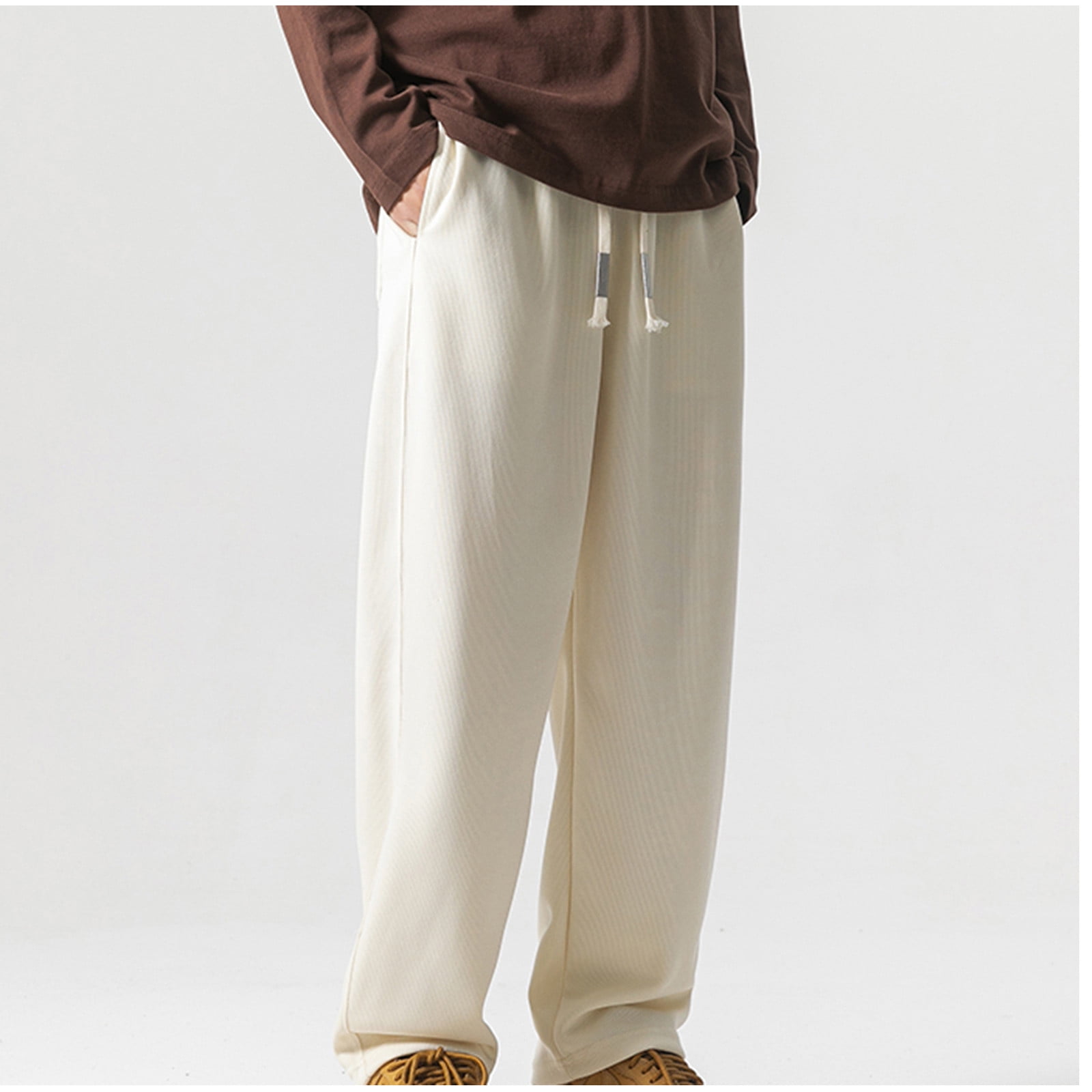 Herrnalise Men's Sweatpants Casual Lounge Cotton Pajama Yoga Pants Open ...
