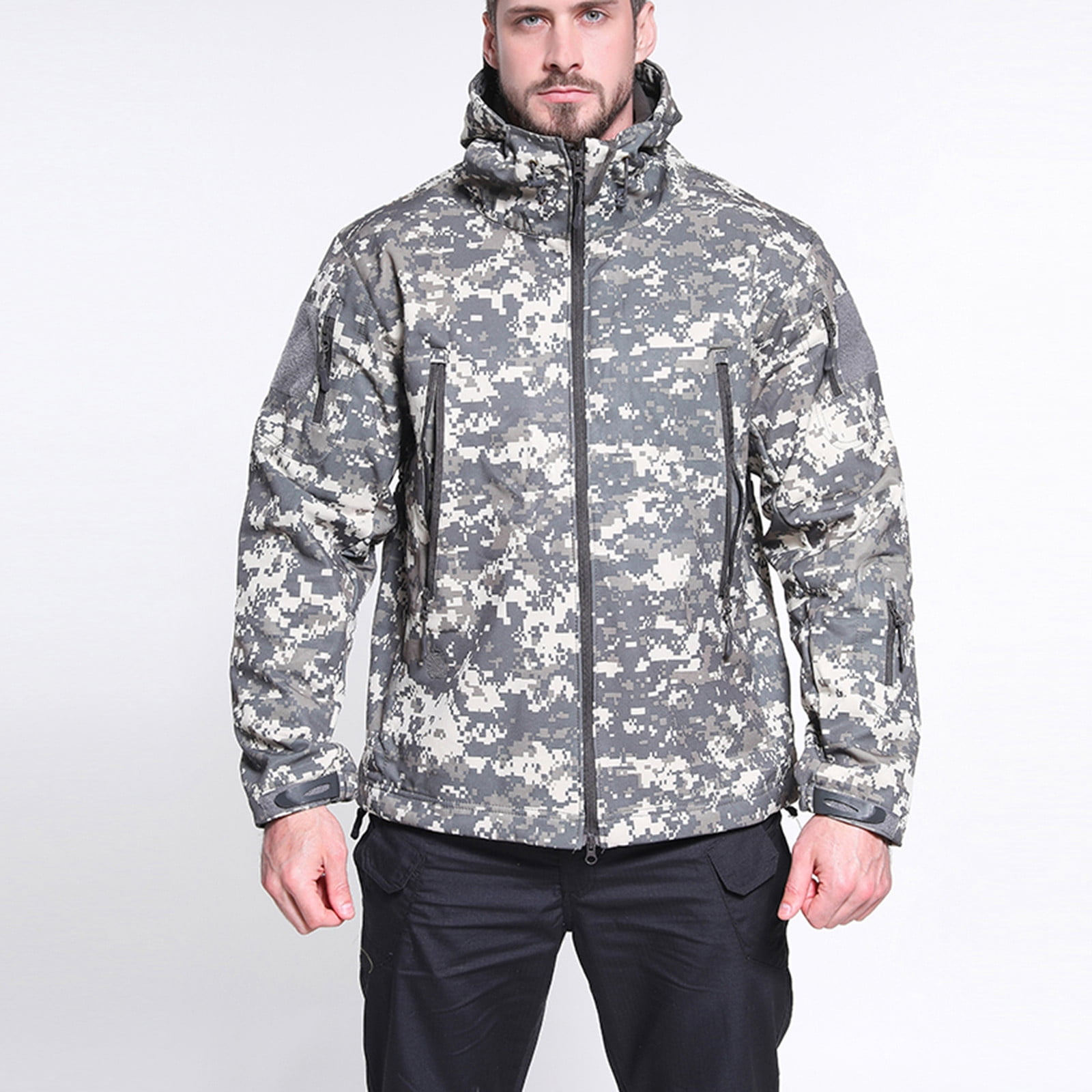 Herrnalise Men's Warm Fleece Waterproof Sharkskin Softshell Outdoor ...